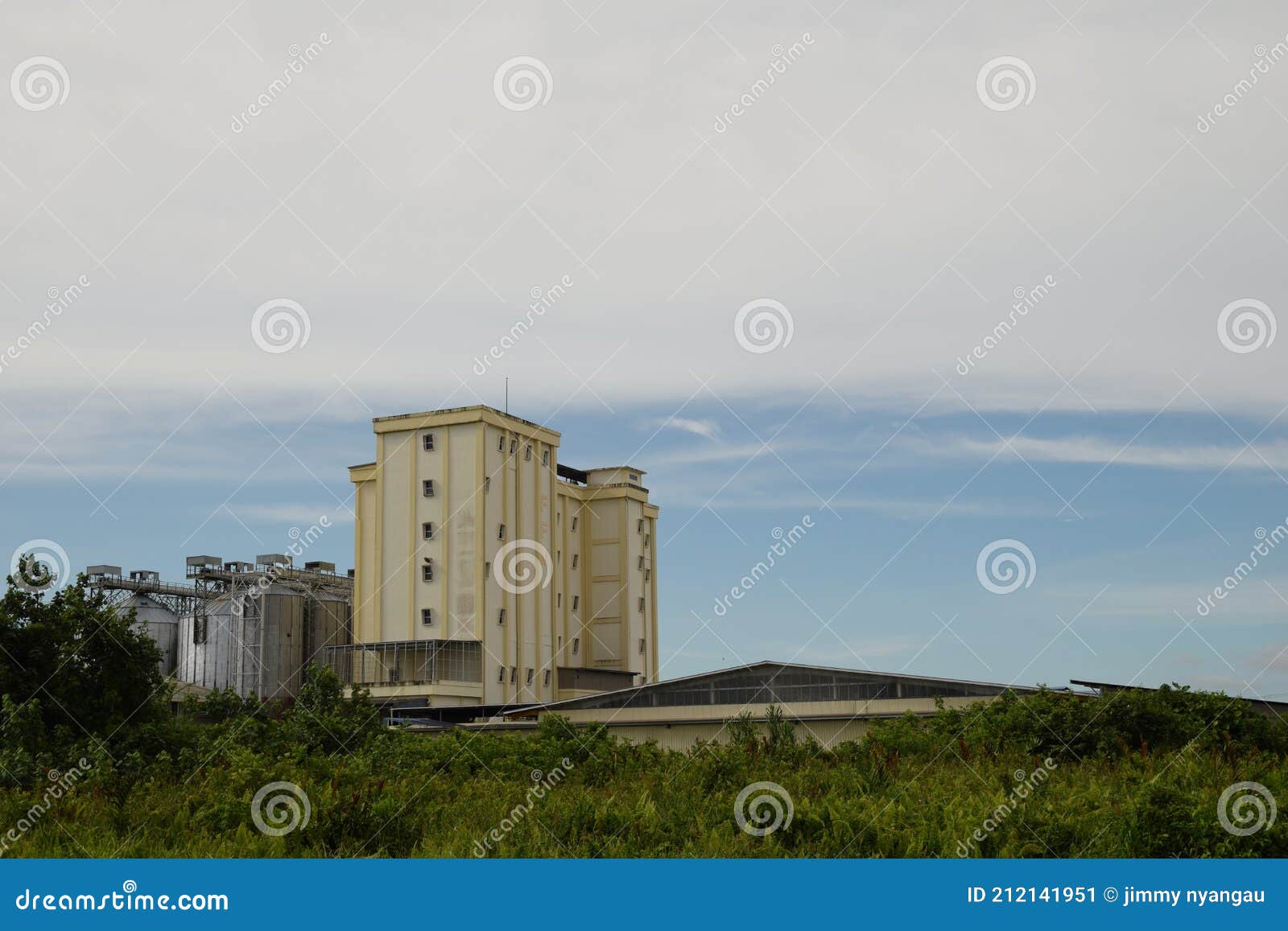 Factory Building, To Process a Flour Stock Image - Image of process ...