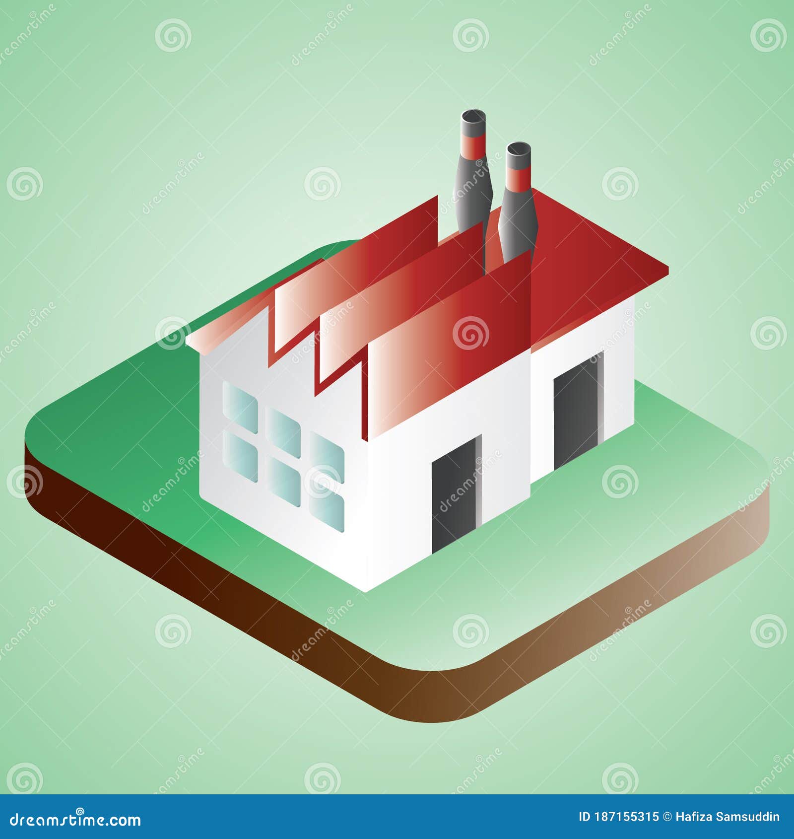 Factory Building. Vector Illustration Decorative Design Stock Vector ...