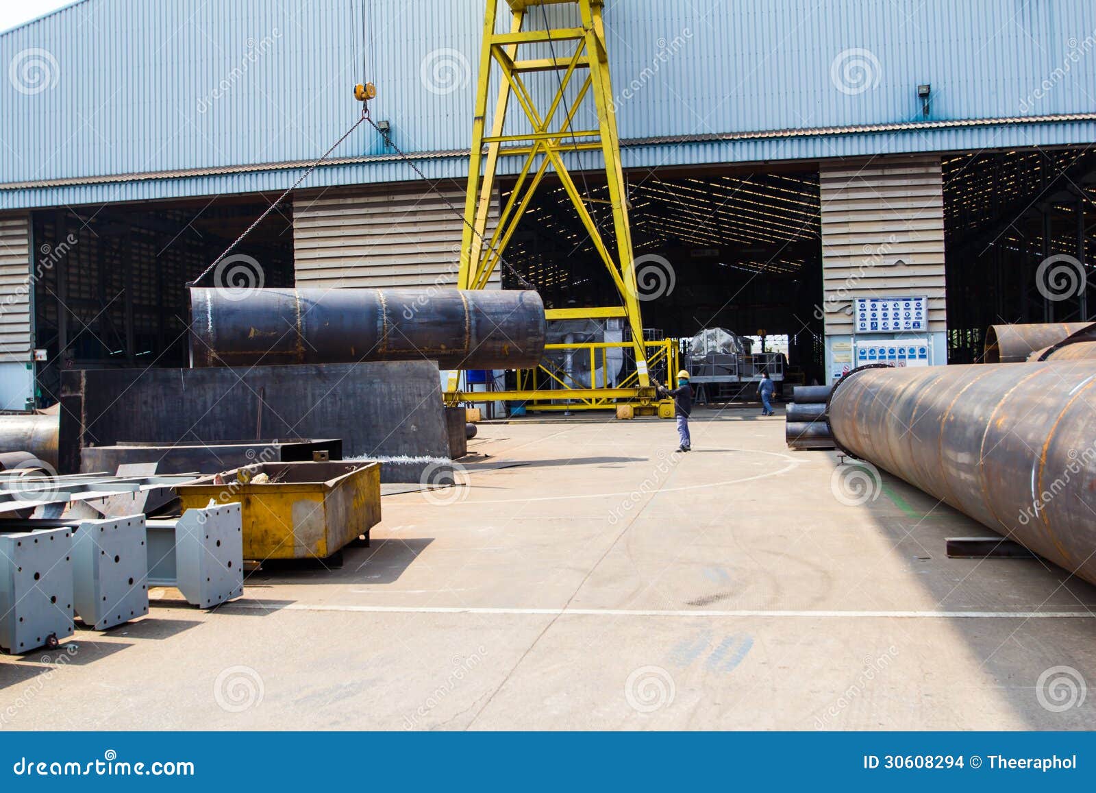 Factory buildings space stock photo. Image of building - 30608294