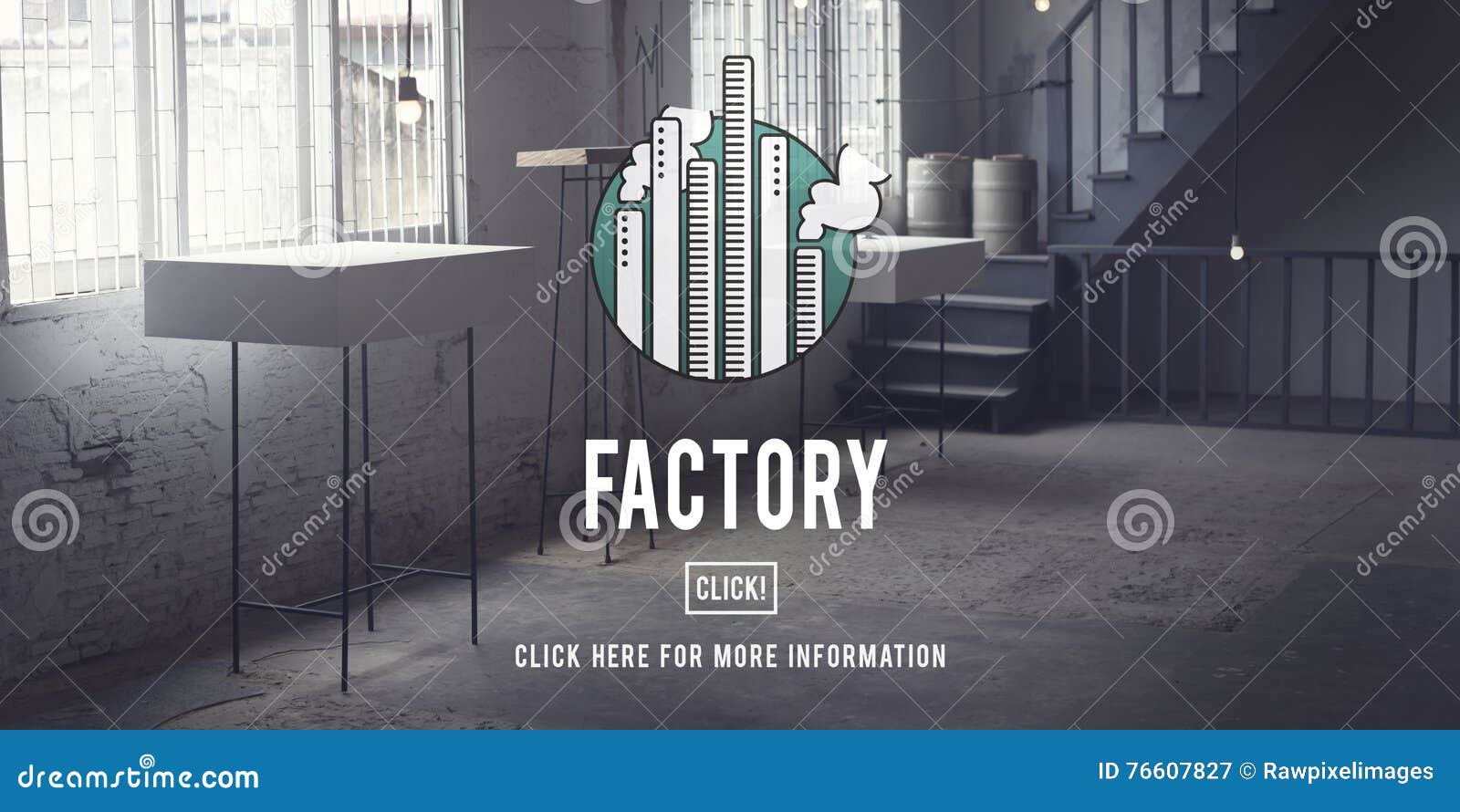 Factory Built Structure Organization Industrial Concept Stock Image ...