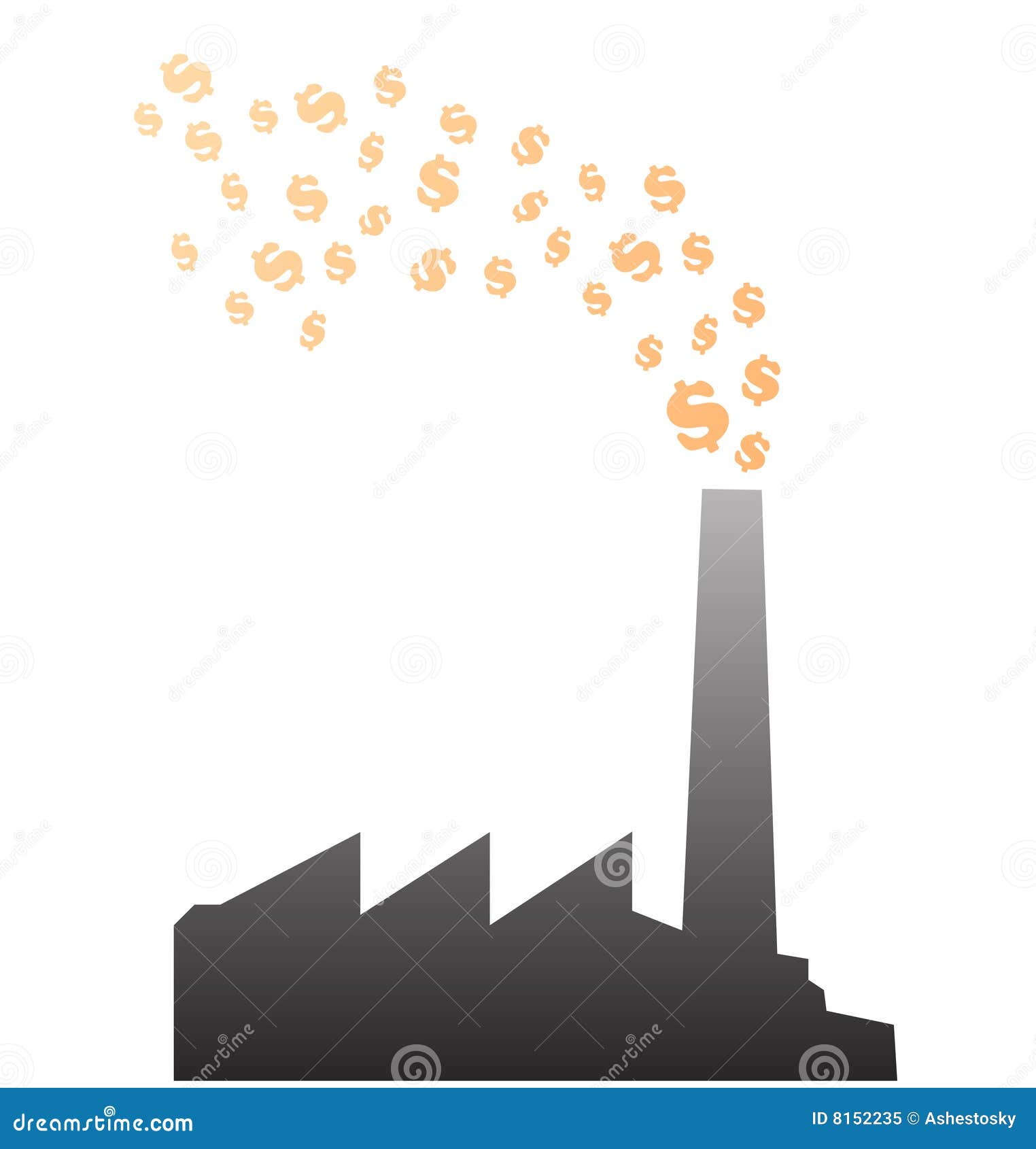 Factory Burning Money Vector Stock Vector - Illustration of fabric ...