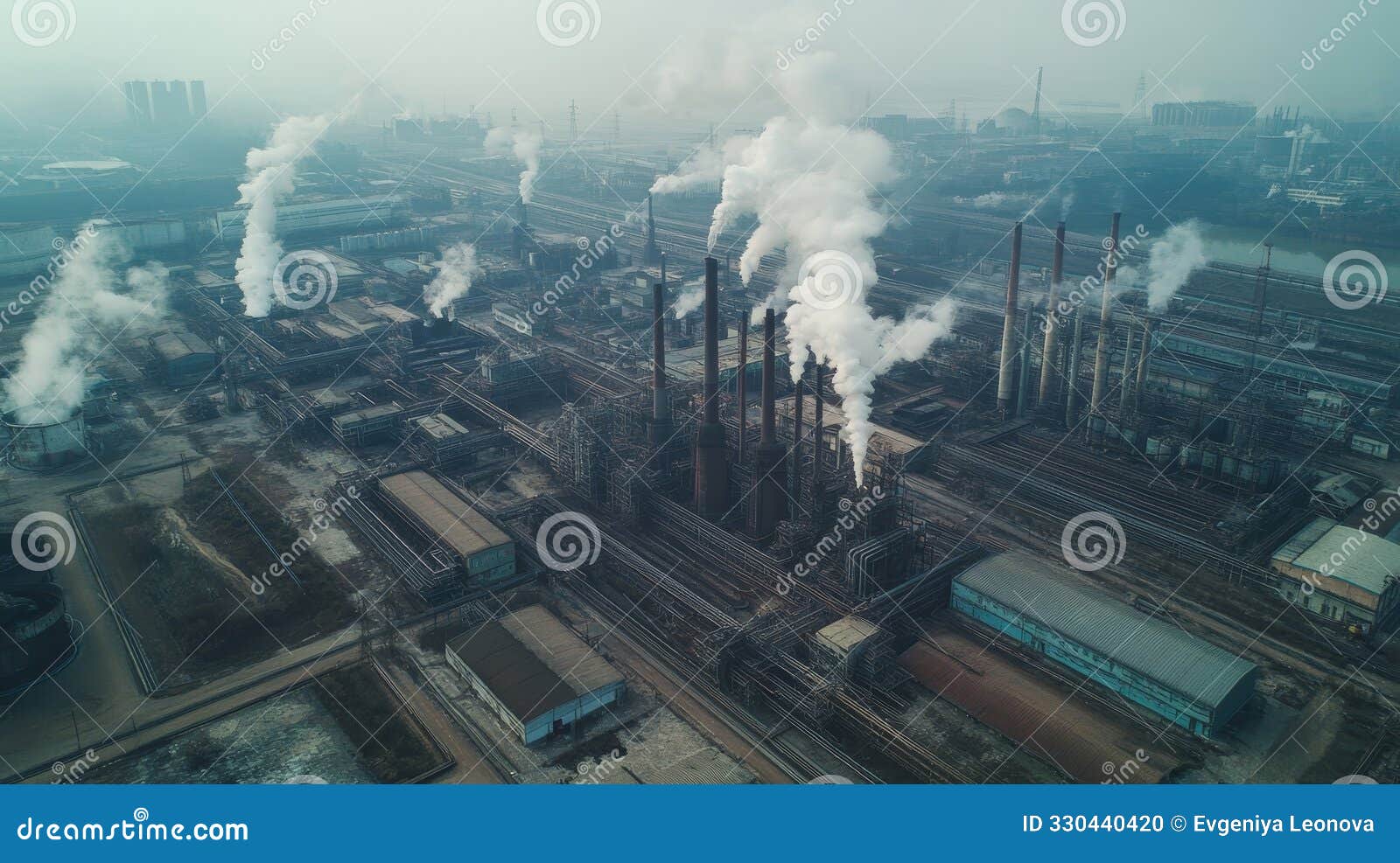 Factory Causing Industrial Pollution by Emitting Harmful Substances ...