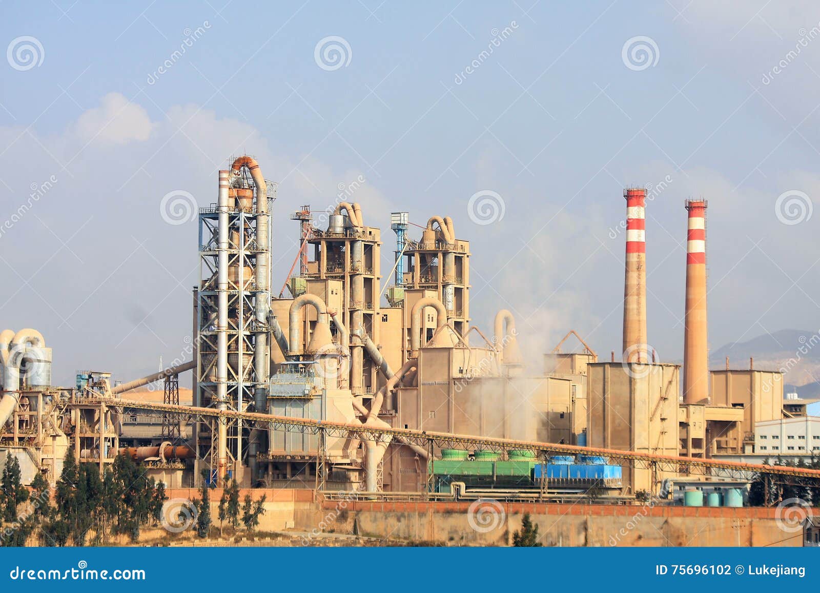 Factory stock photo. Image of light, color, heavy, cement - 75696102