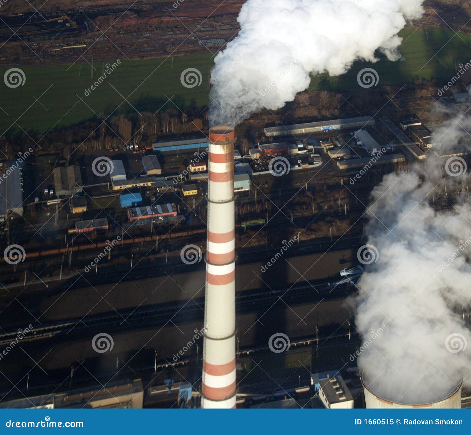 Factory Chimney, Industrial Smoke Chimneys, Tall Industrial Factory ...