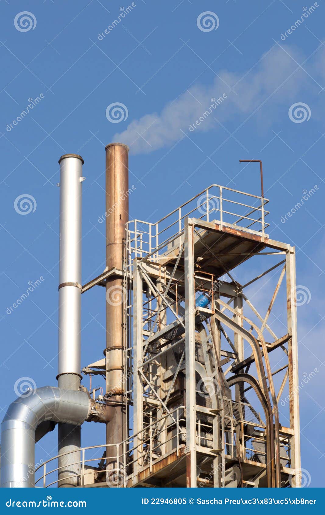 Factory chimney stock image. Image of blue, high, construction - 22946805