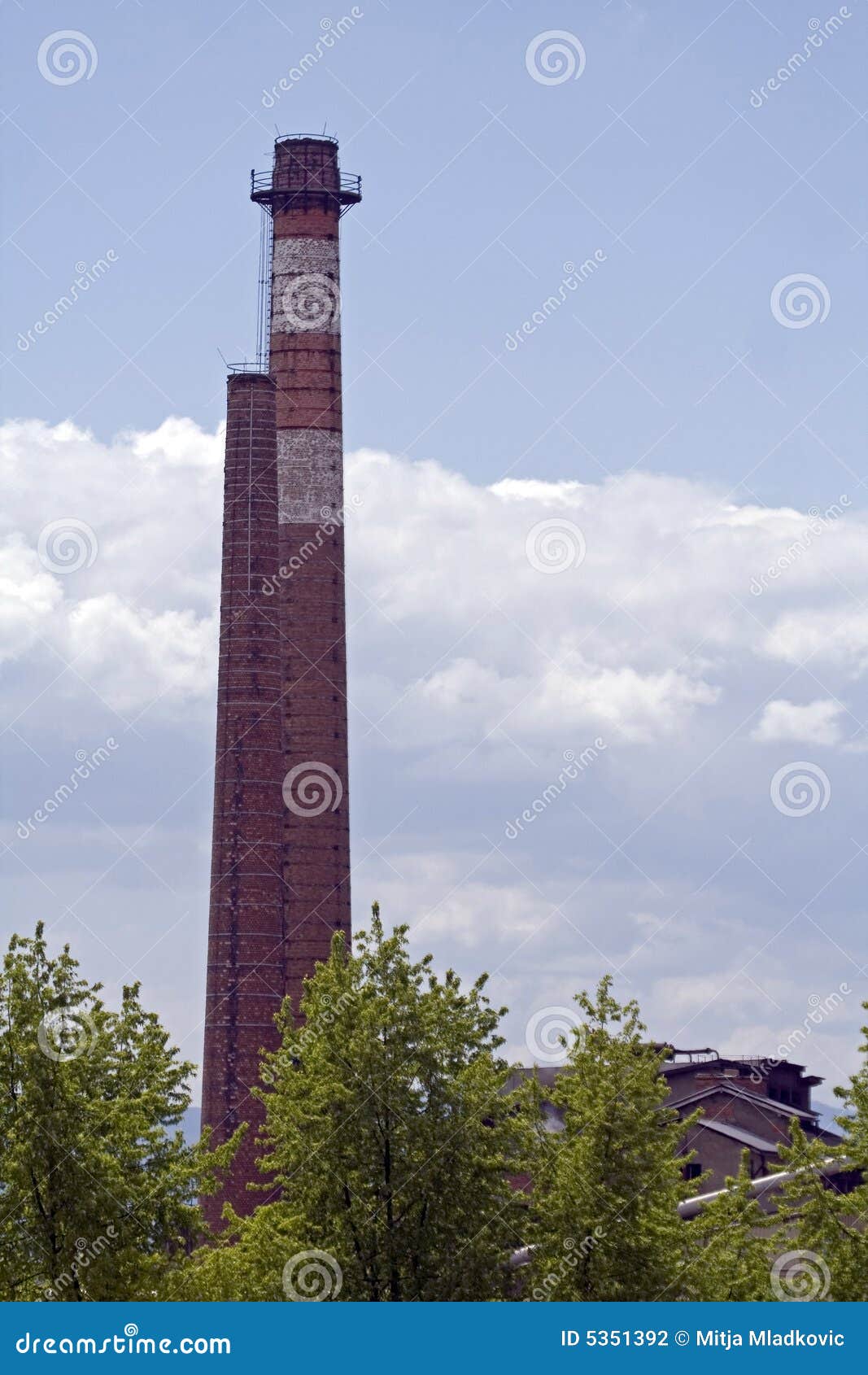 Factory chimney stock photo. Image of plant, emission - 5351392