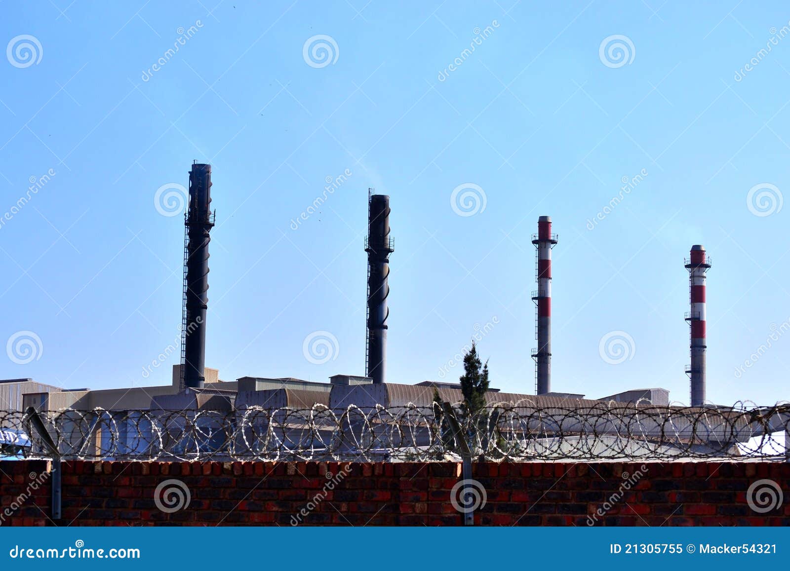 Factory chimneys stock image. Image of steel, pipe, industrial - 21305755