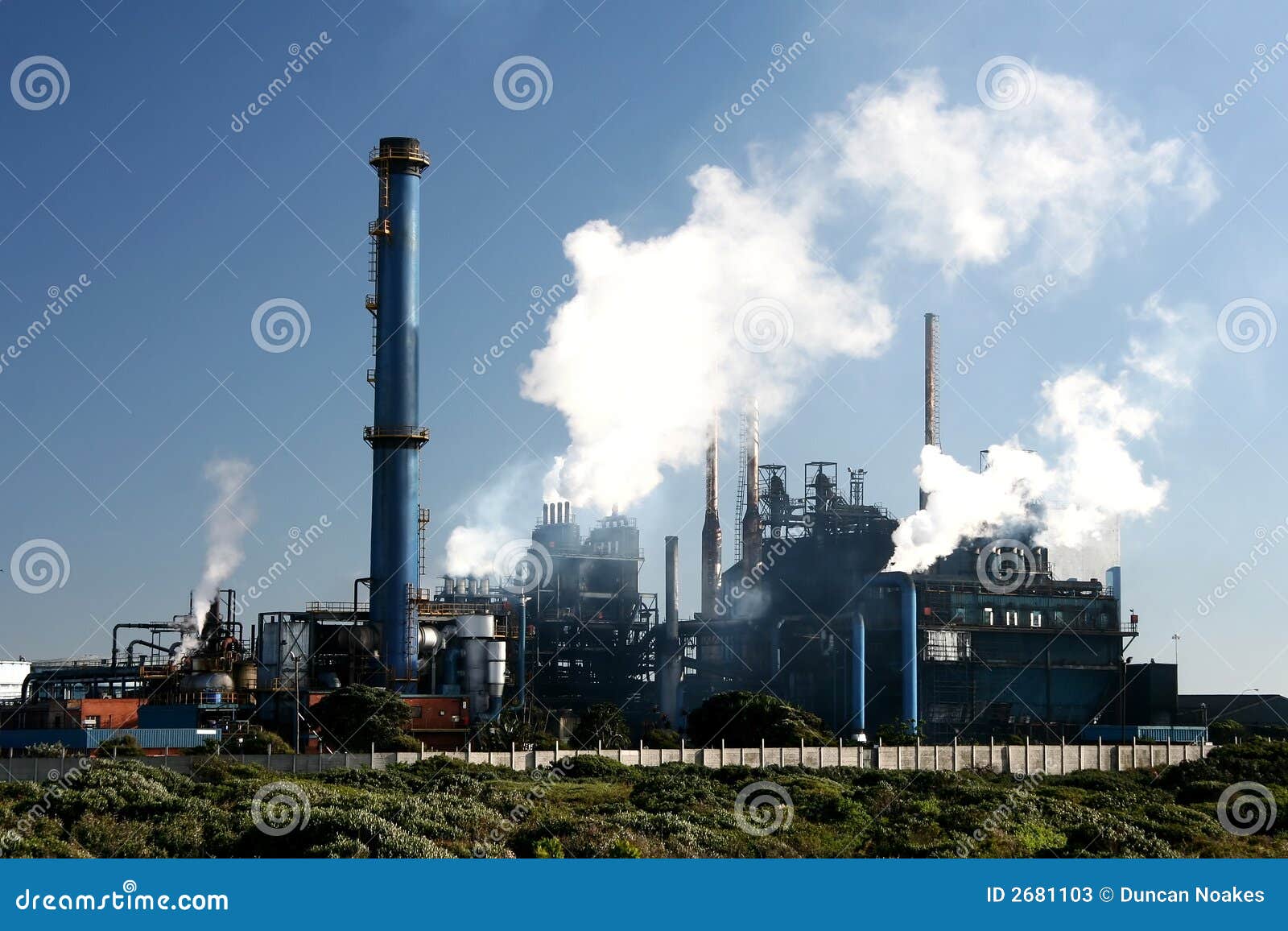 Factory with chimneys stock image. Image of south, black - 2681103