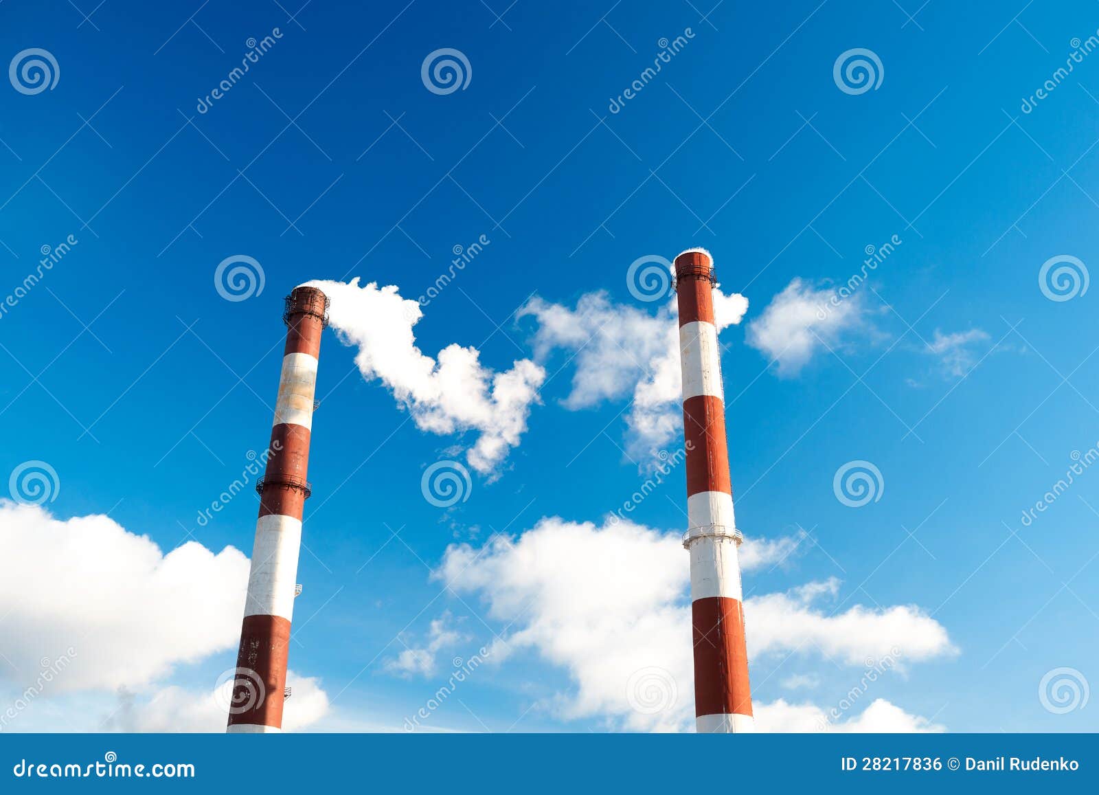 Factory chimneys. stock photo. Image of pipe, copyspace - 28217836