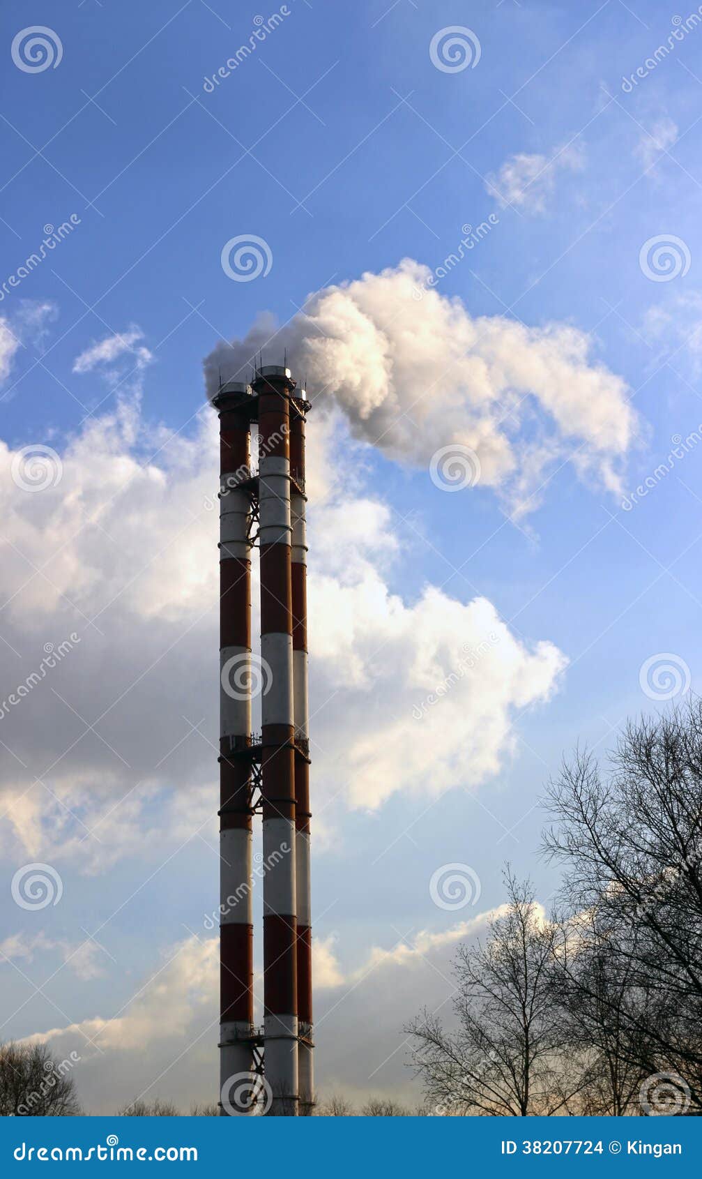 Factory chimneys stock photo. Image of workers, power - 38207724