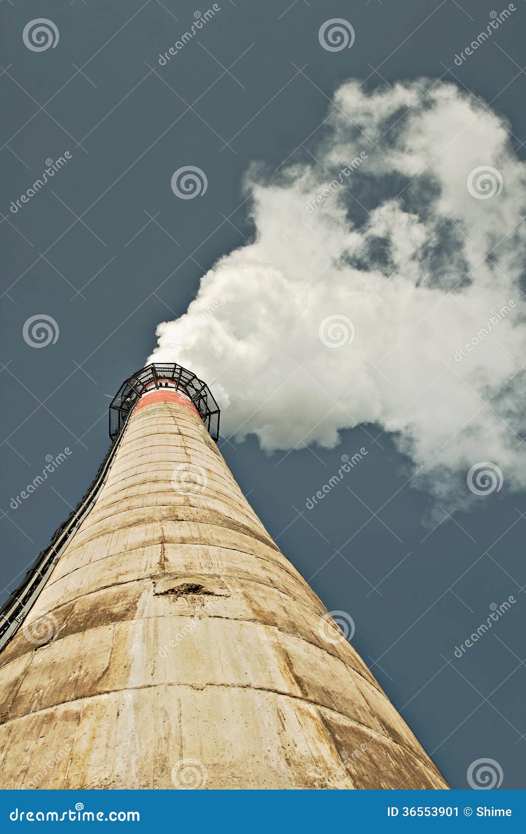 Factory chimneys stock image. Image of urban, wind, chimneys - 36553901