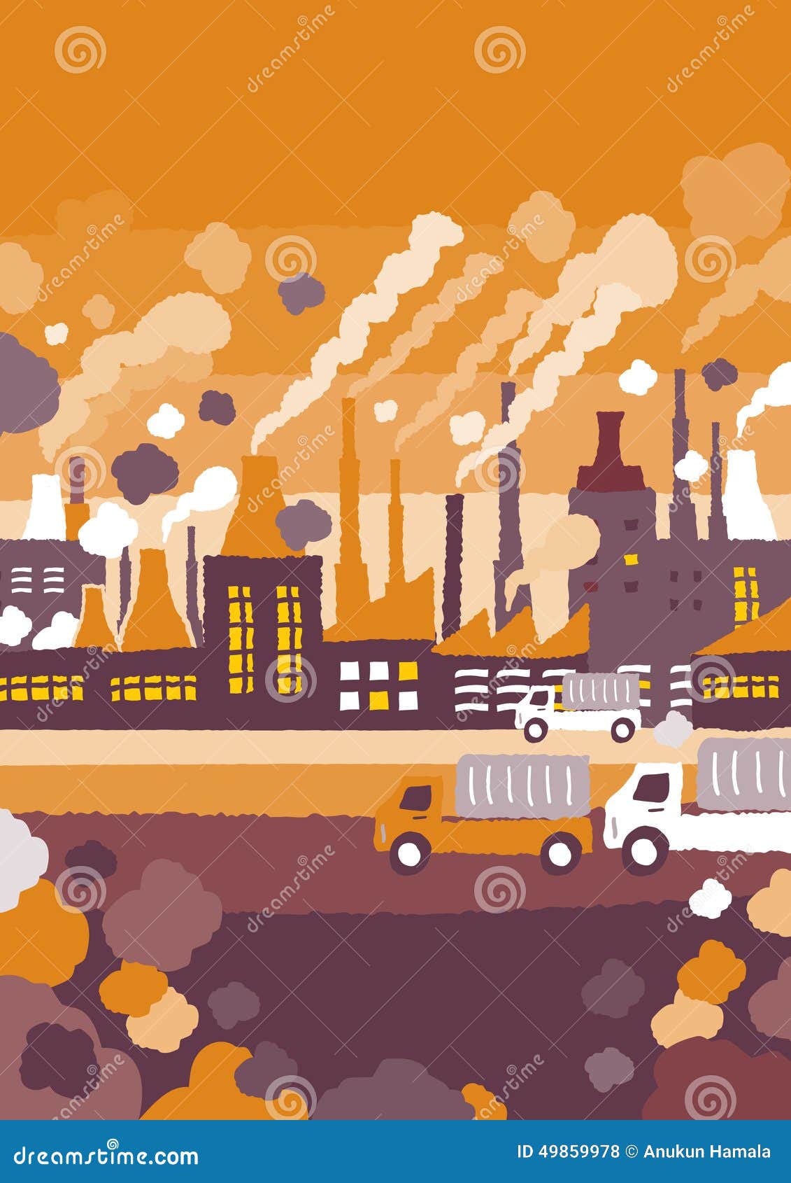 Factory in the City Concepts Stock Vector - Illustration of capital ... Factory in the City Concepts Stock Vector - Illustration of capital ...