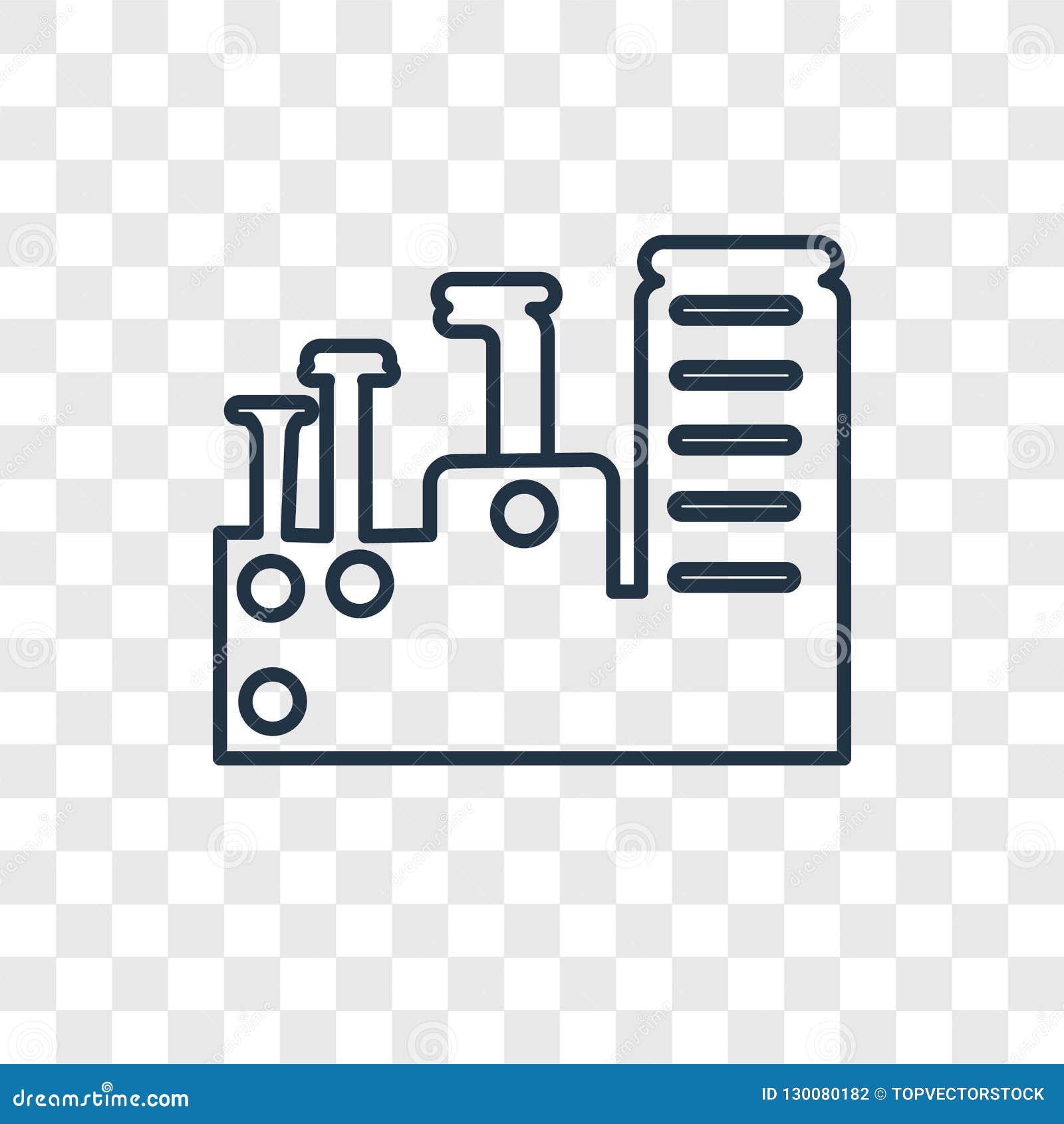 Factory Concept Vector Linear Icon Isolated on Transparent Background ... Factory Concept Vector Linear Icon Isolated on Transparent Background ...