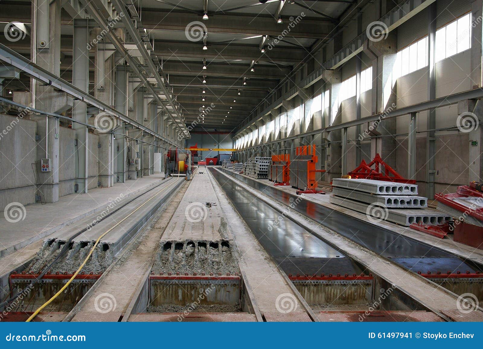 Factory for Concrete Slabs. Stock Image - Image of building, house ...