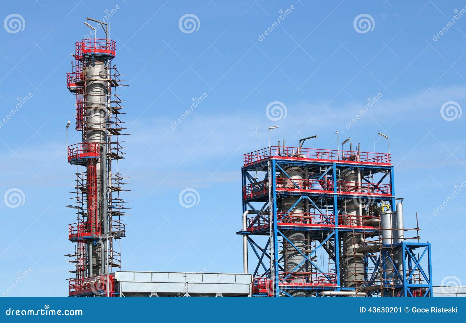 Factory Construction Site Industry Zone Stock Image - Image of refinery ...