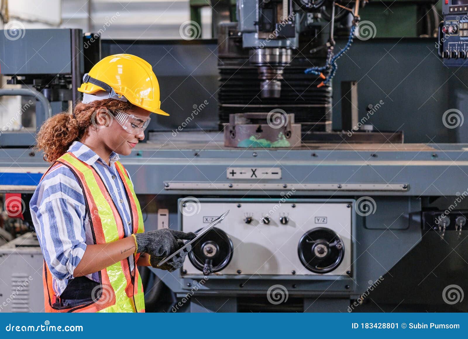 Factory Control Center of Production with Team Stock Image - Image of ...