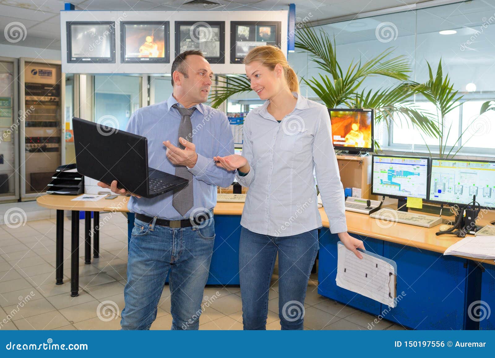 Factory Control and Monitoring Room Stock Photo - Image of surveillance ...
