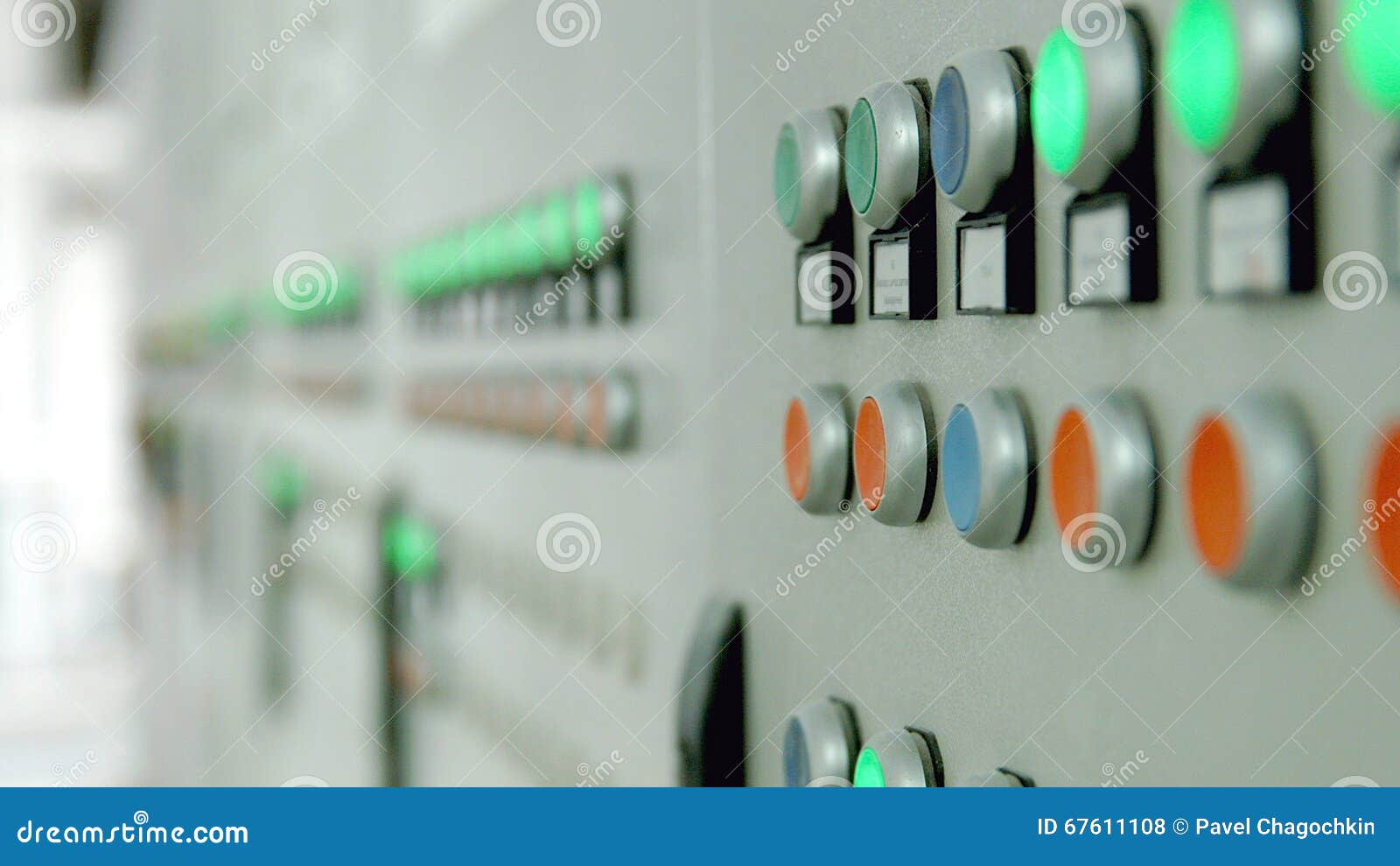 Factory Control Panel with Buttons Stock Photo - Image of commercial ...