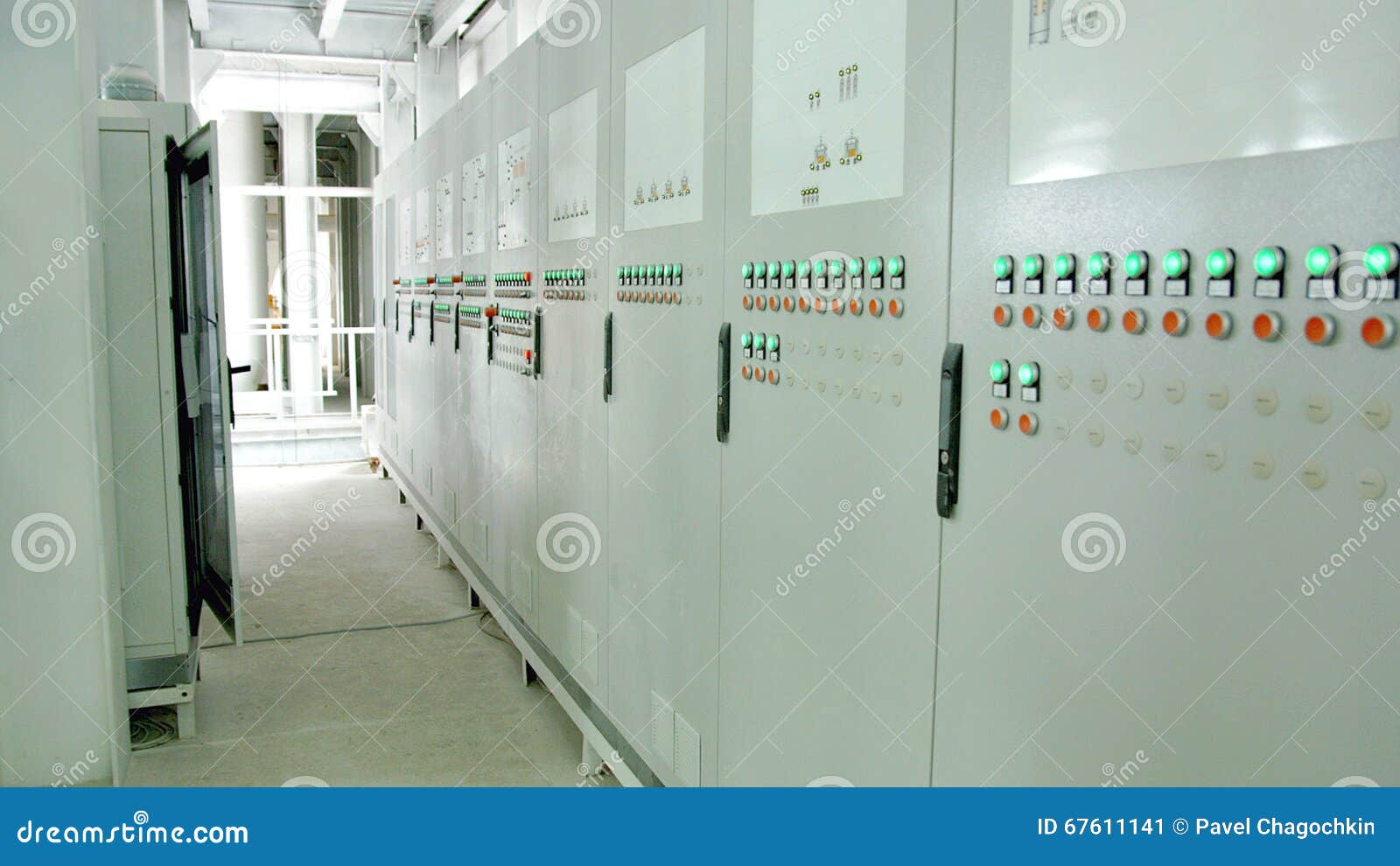 Factory Control Panel with Buttons Stock Image - Image of equipment ...