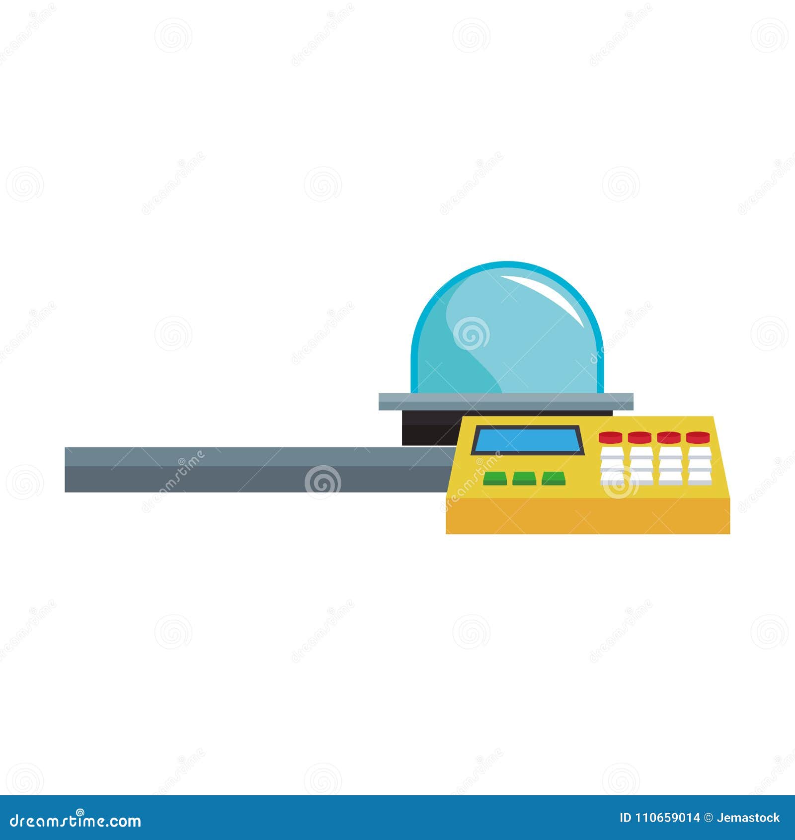 Factory Conveyor with Computer Stock Vector - Illustration of design ...