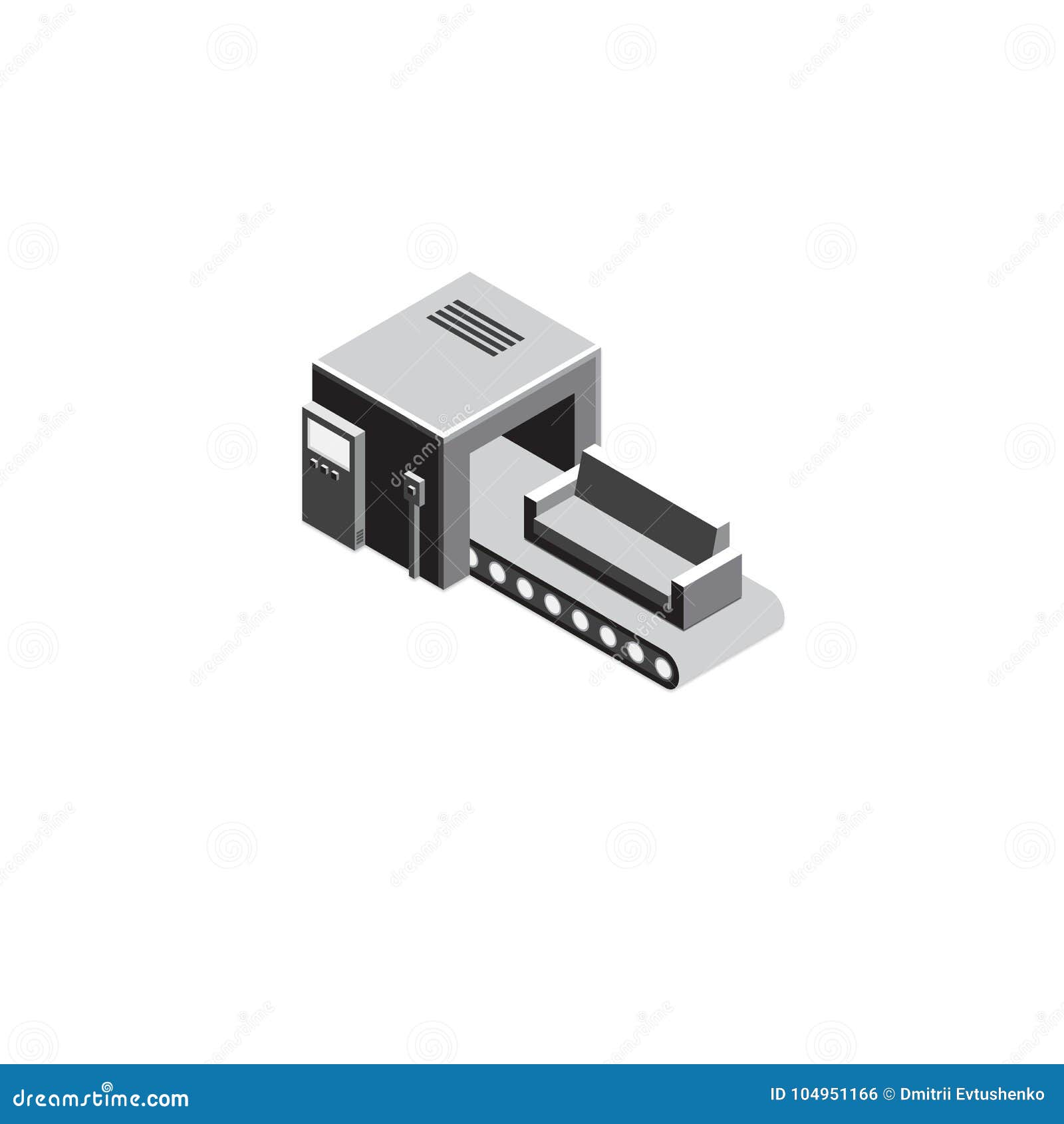 Factory Conveyor System Isometric Stock Vector - Illustration of ...