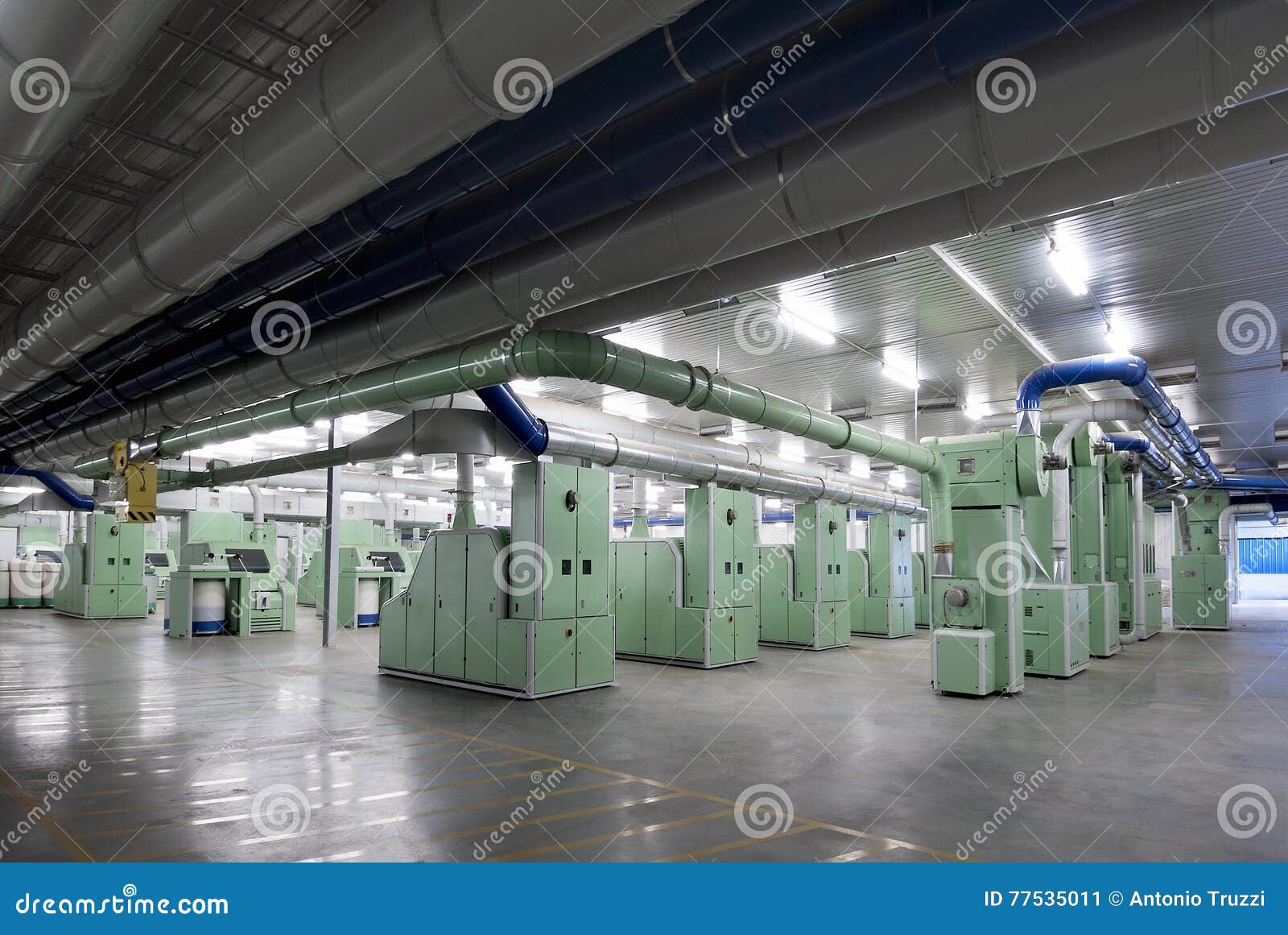 Factory Cotton Spinning Machine Stock Image - Image of bobbin, cotton ...