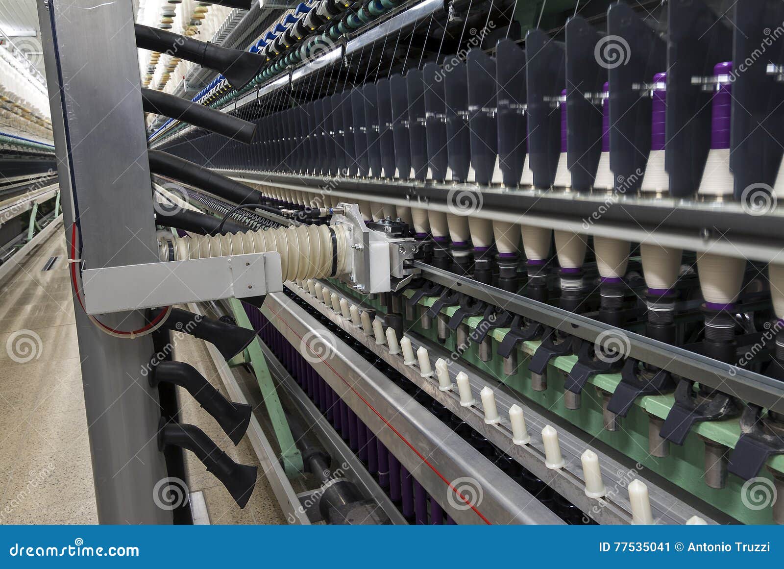 Factory Cotton Spinning Machine Stock Photography | CartoonDealer.com ...