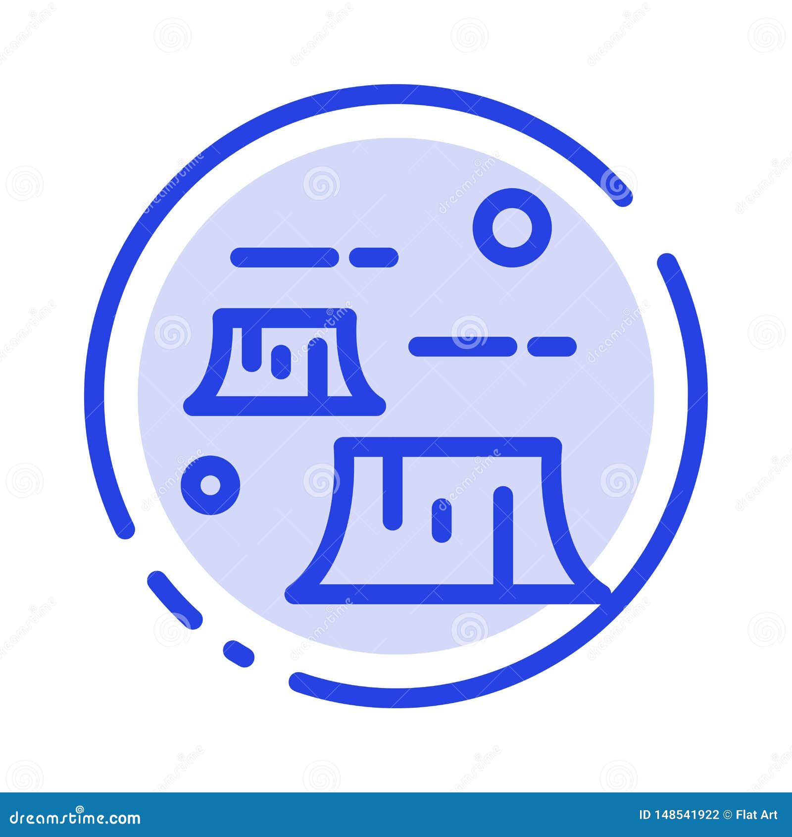 Factory, Damage, Deforestation, Destruction, Environment Blue Dotted ...