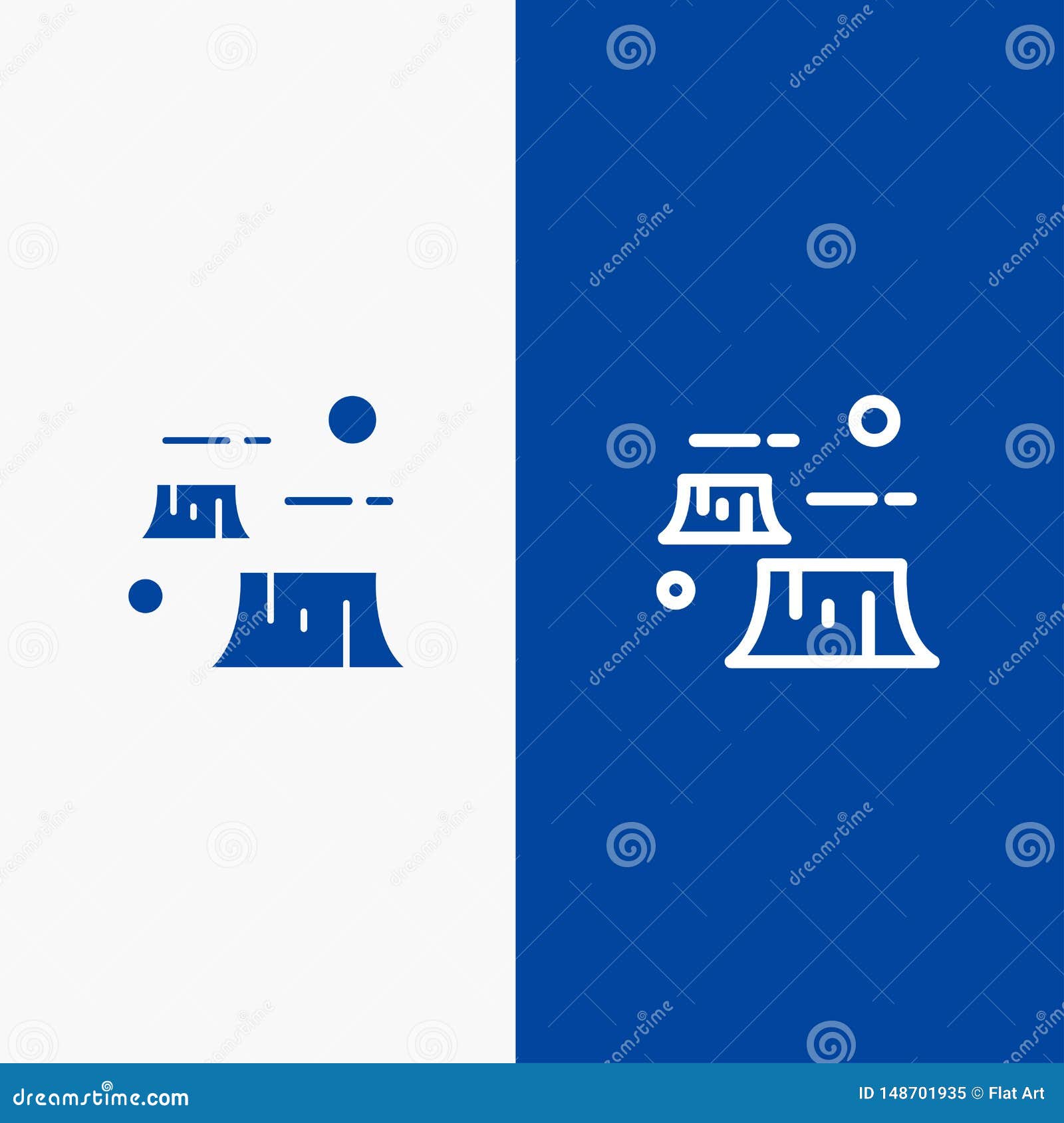 Factory, Damage, Deforestation, Destruction, Environment Line and Glyph ...