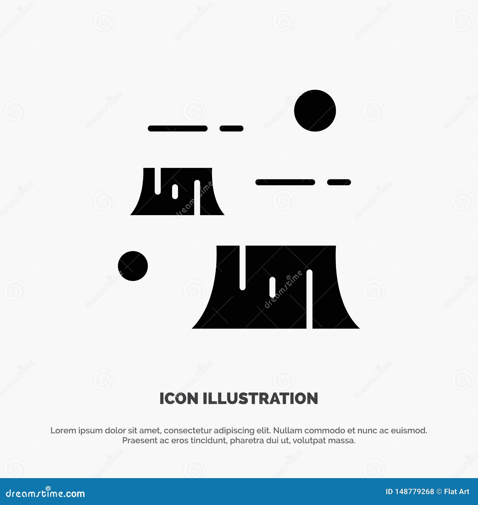 Factory, Damage, Deforestation, Destruction, Environment Blue OutLine ...