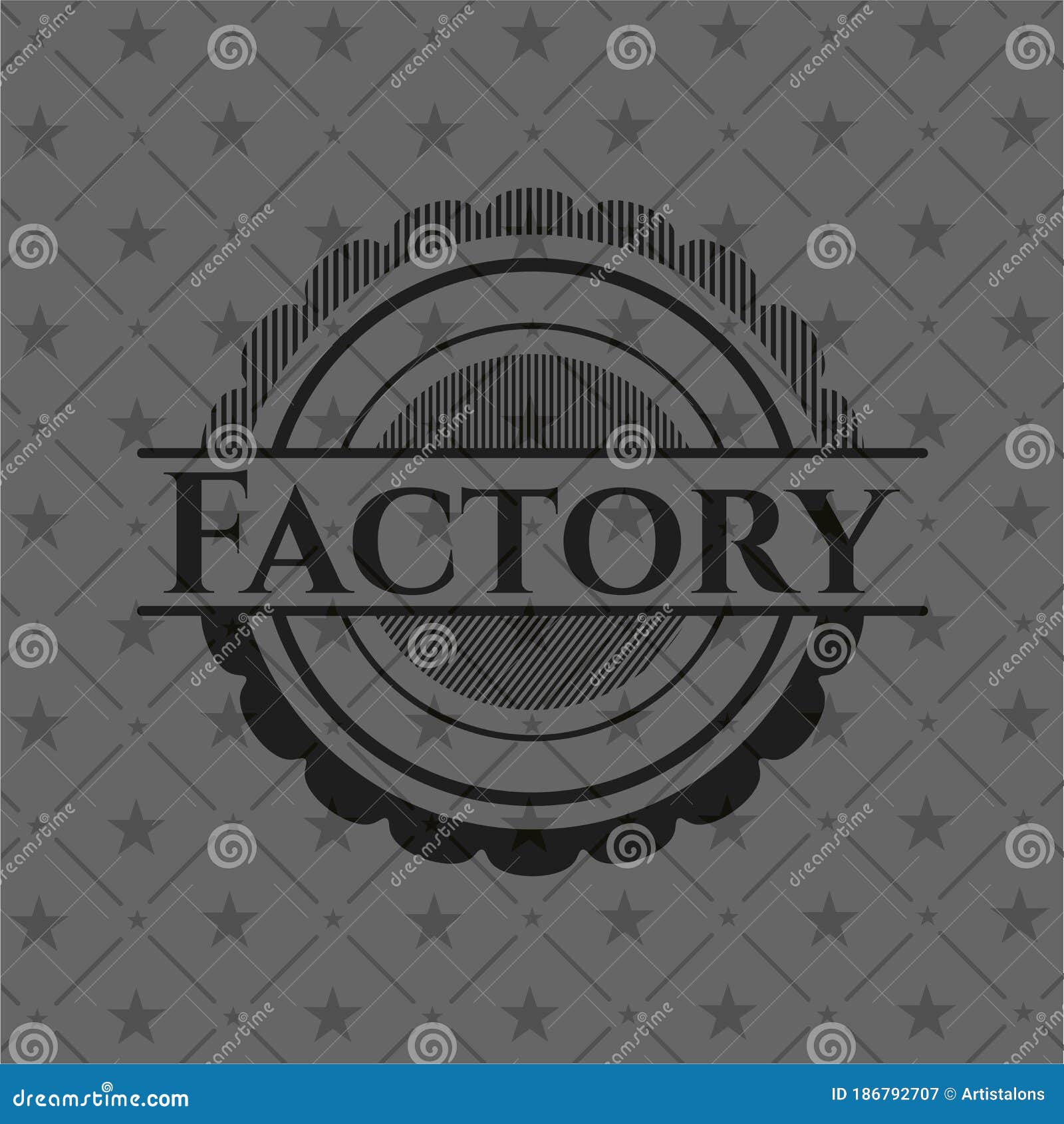 Factory Dark Icon or Emblem. Vector Illustration Stock Vector ...