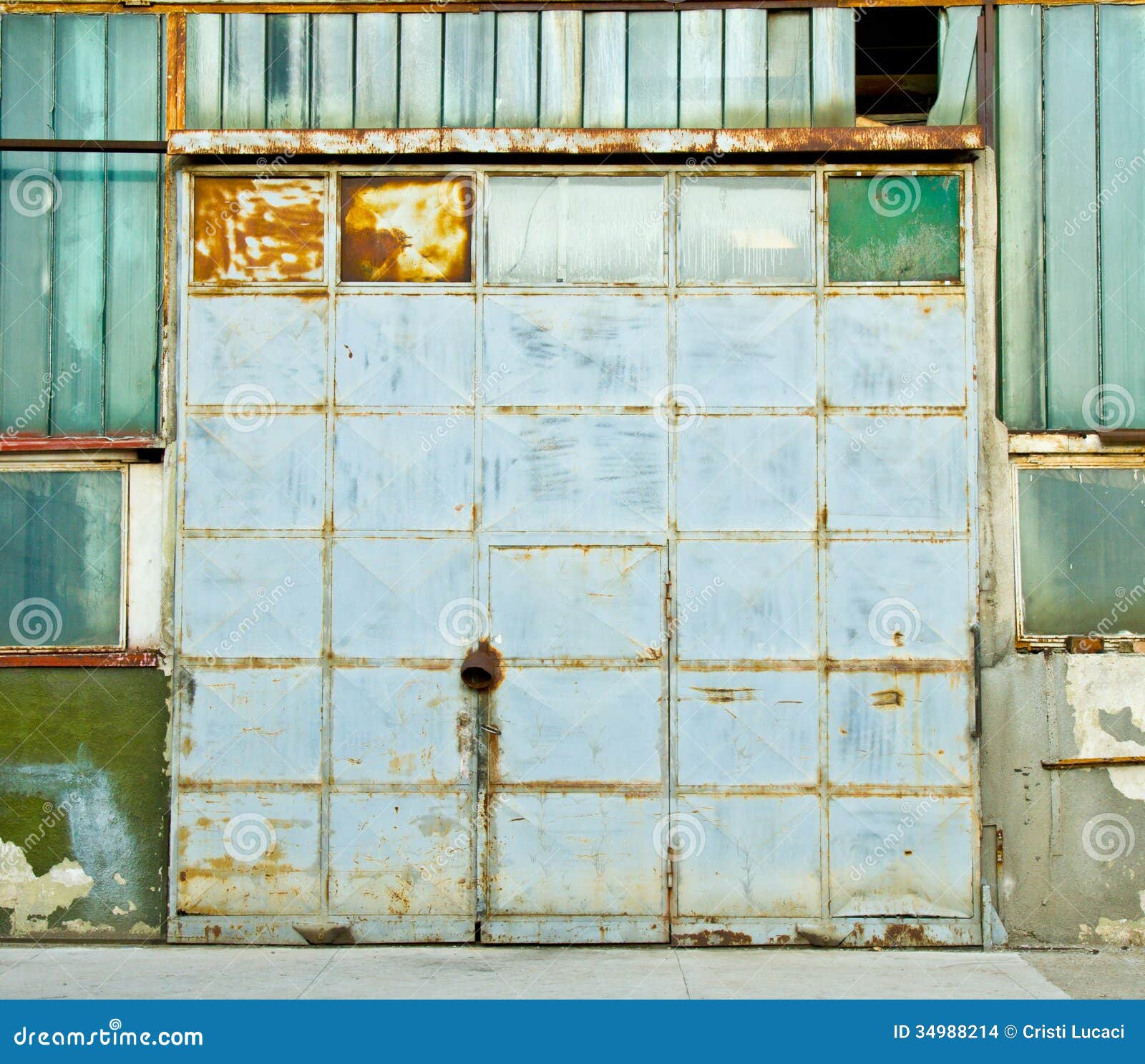Factory door stock photo. Image of background, architecture - 34988214