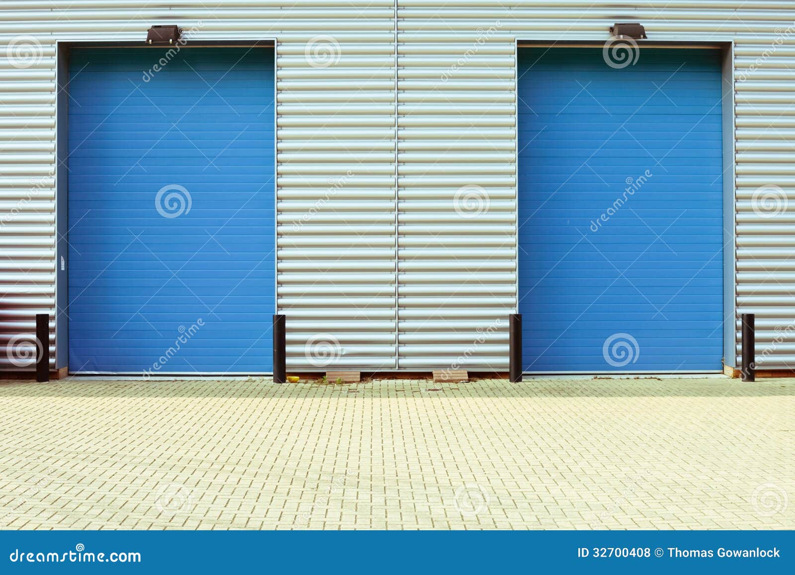 Factory doors stock photo. Image of blue, factory, plant - 32700408