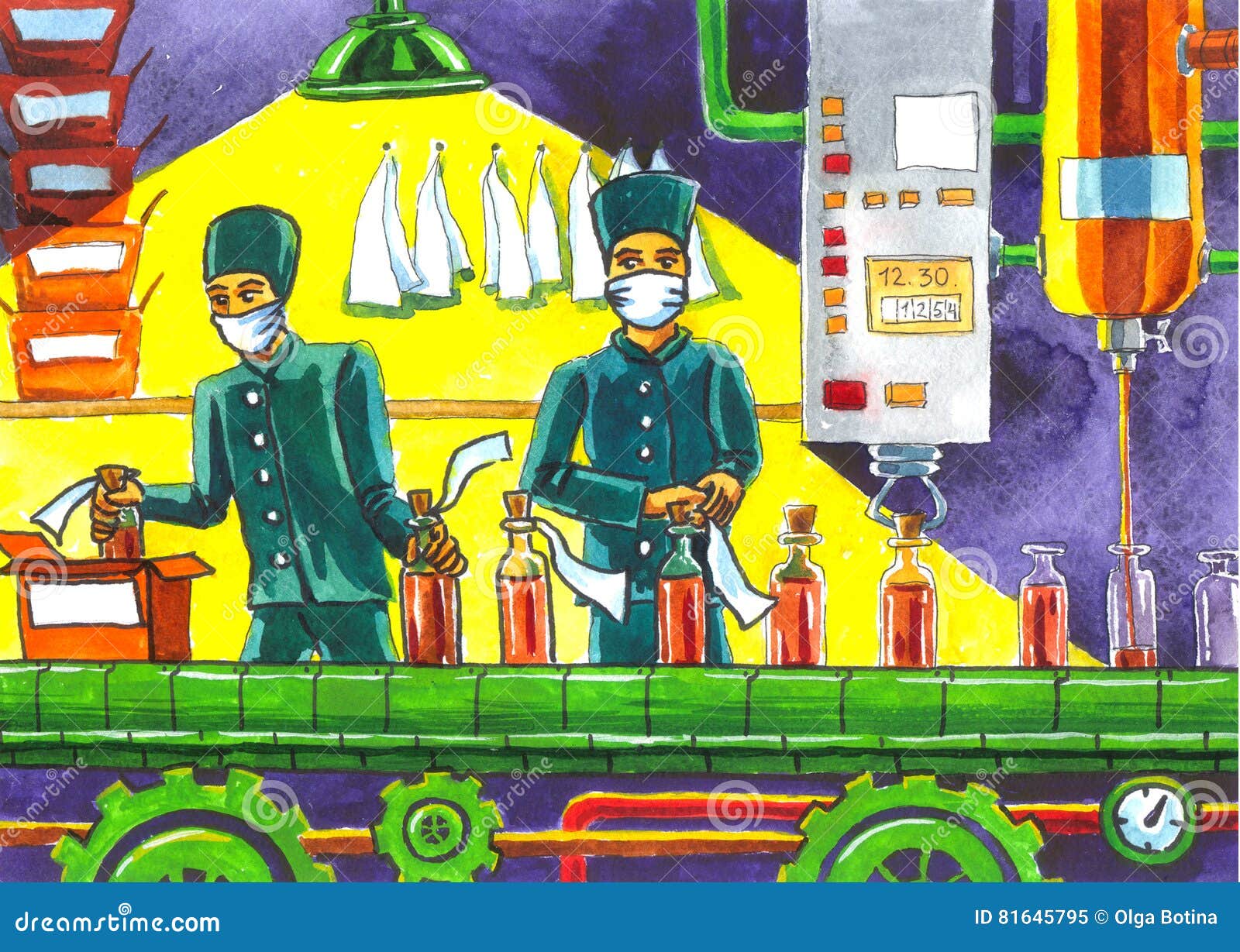 Factory drug illustration stock illustration. Illustration of drug ...