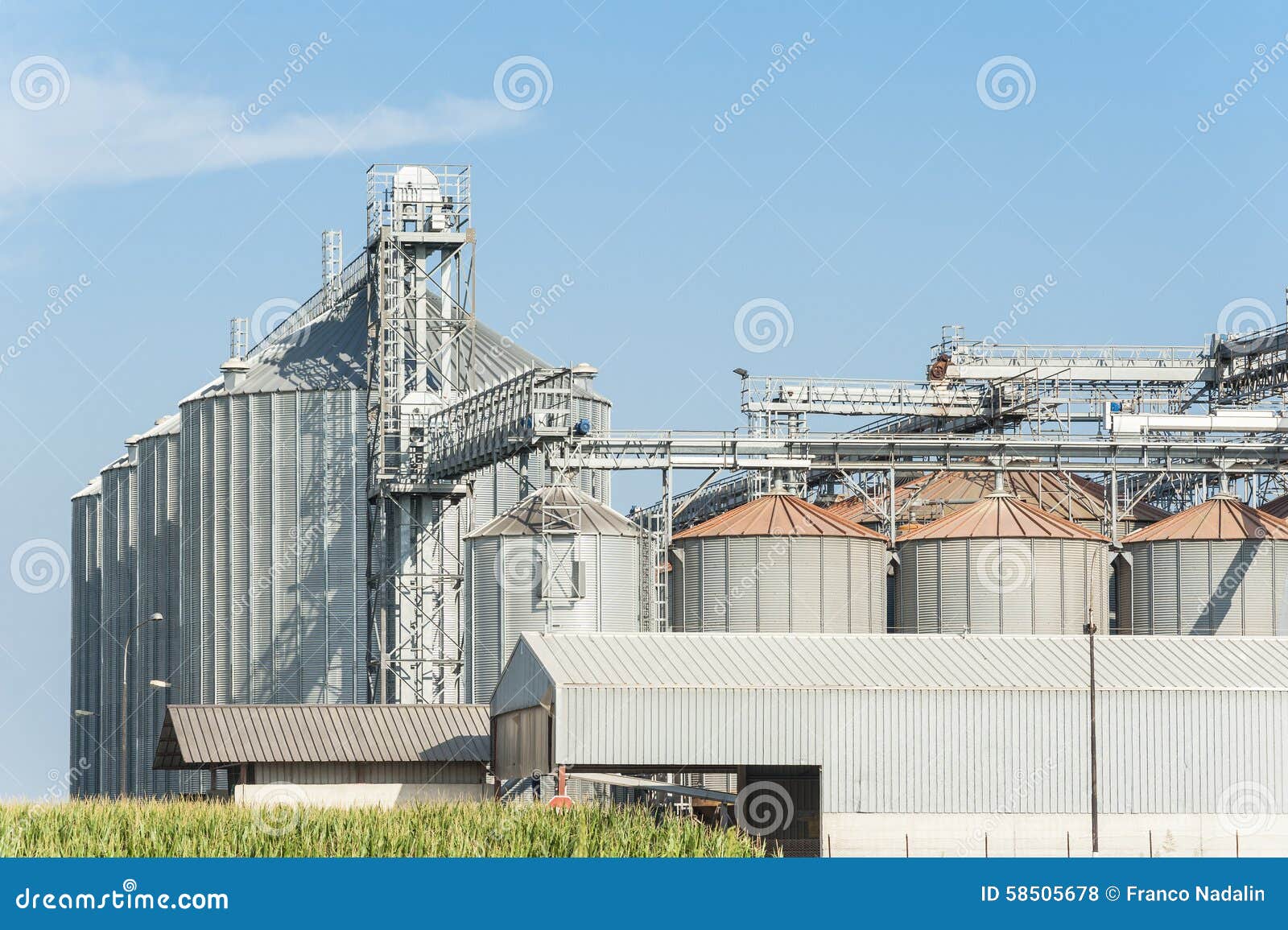 Factory for Drying and Storage of Cereals Stock Photo - Image of farm ...