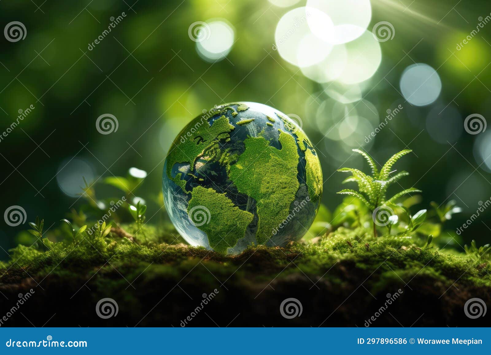 Factory and Earth Green Energy Concept. Renewable Energy Stock Photo ...