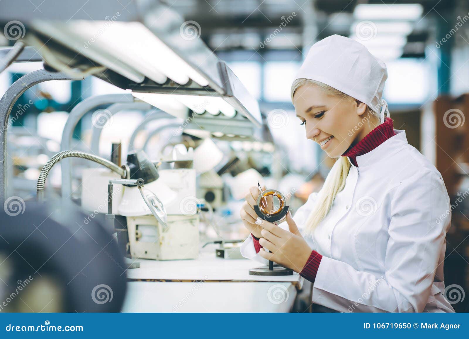 Factory electronics worker stock photo. Image of industry - 106719650