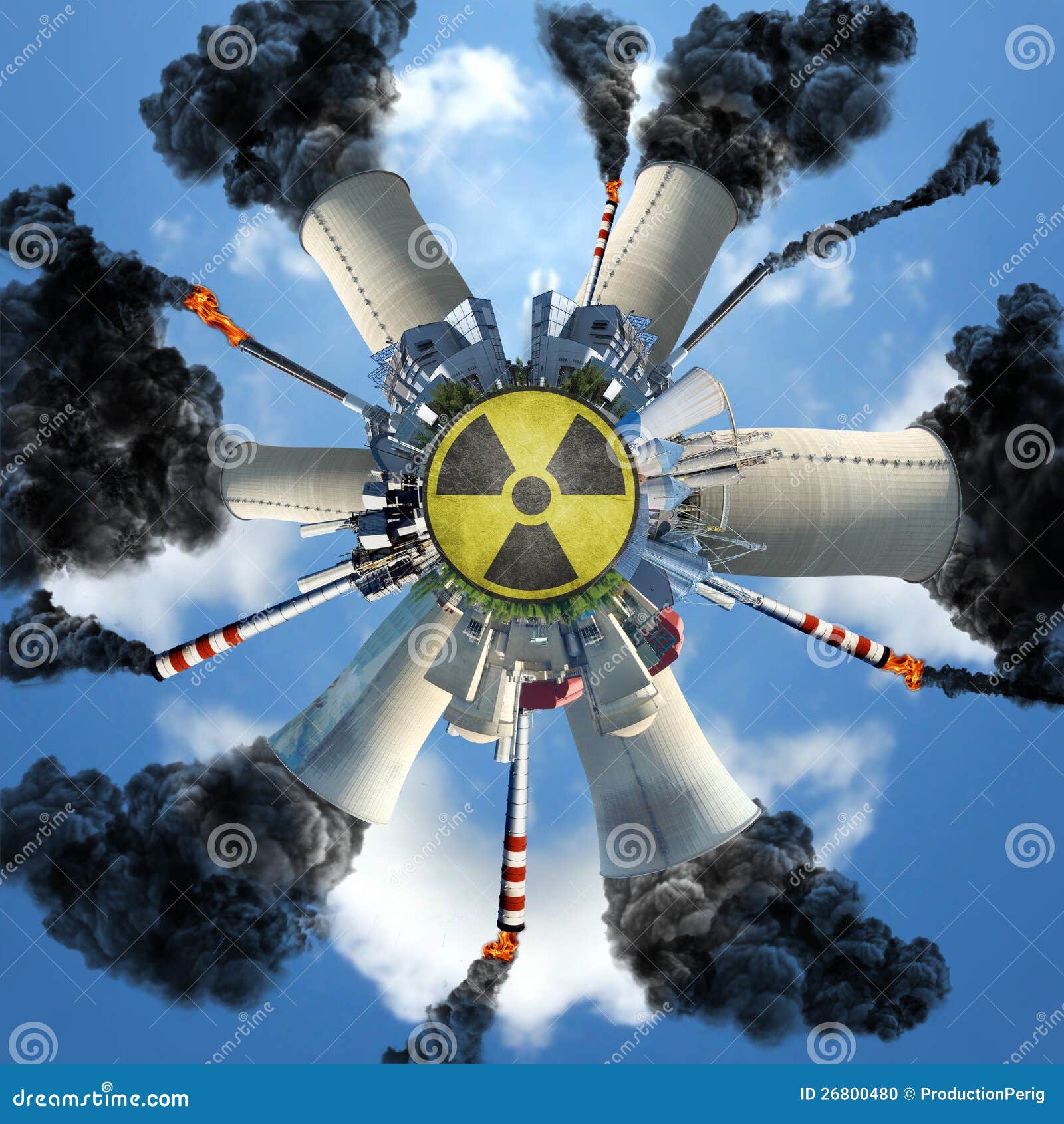 Factory Emitting Black Toxic Smoke Stock Photo - Image of harmful ...