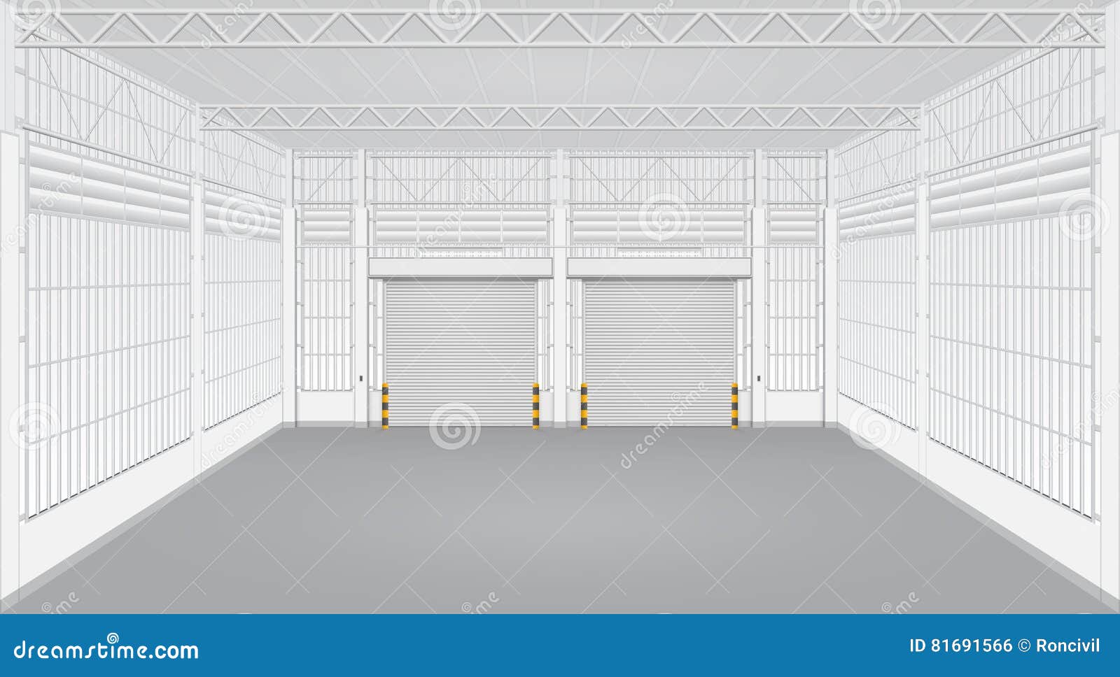 Factory empty vector stock vector. Illustration of frame - 81691566