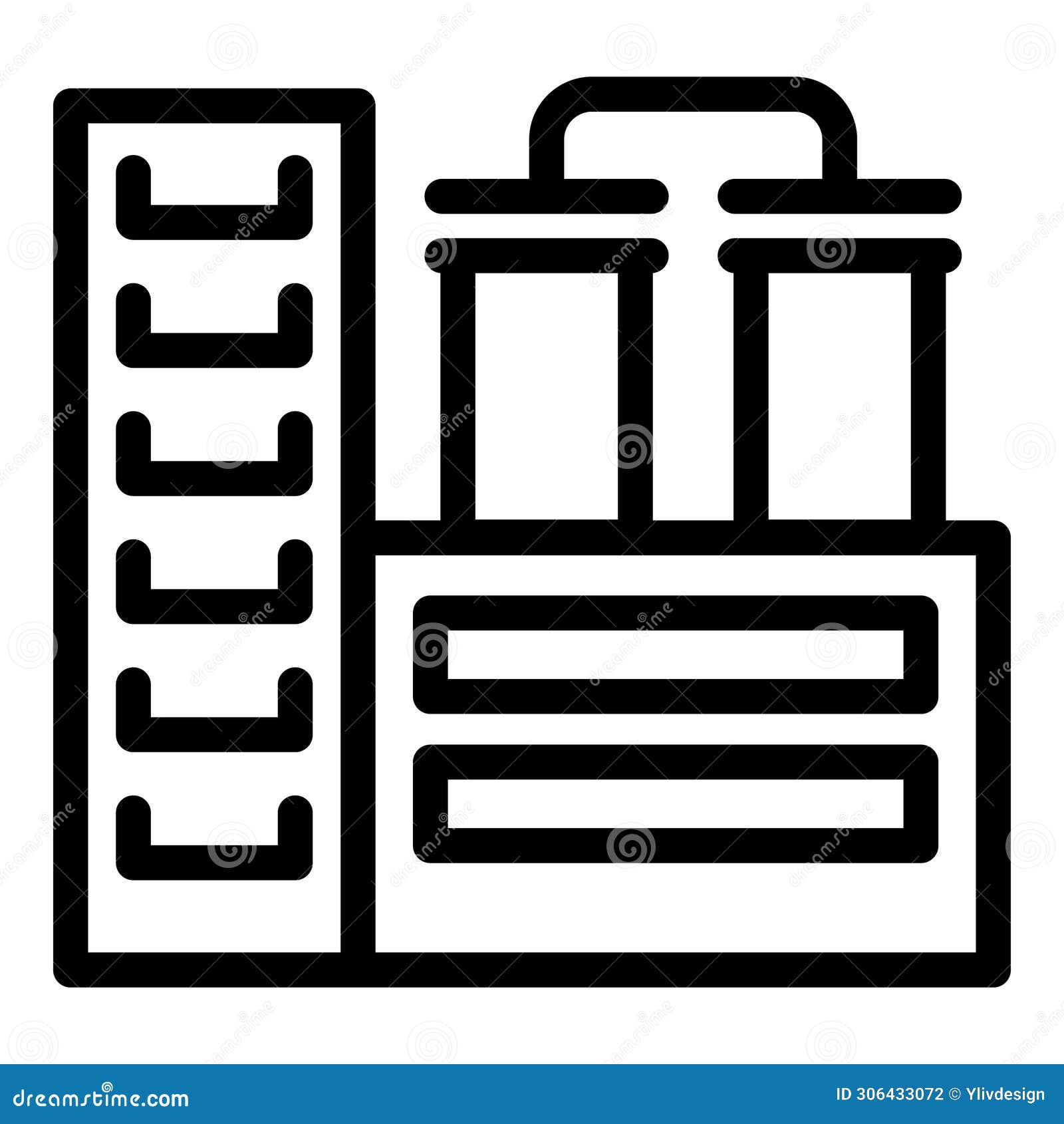 Factory Energy Work Icon Outline Vector. Solar Electric Natural Stock ...