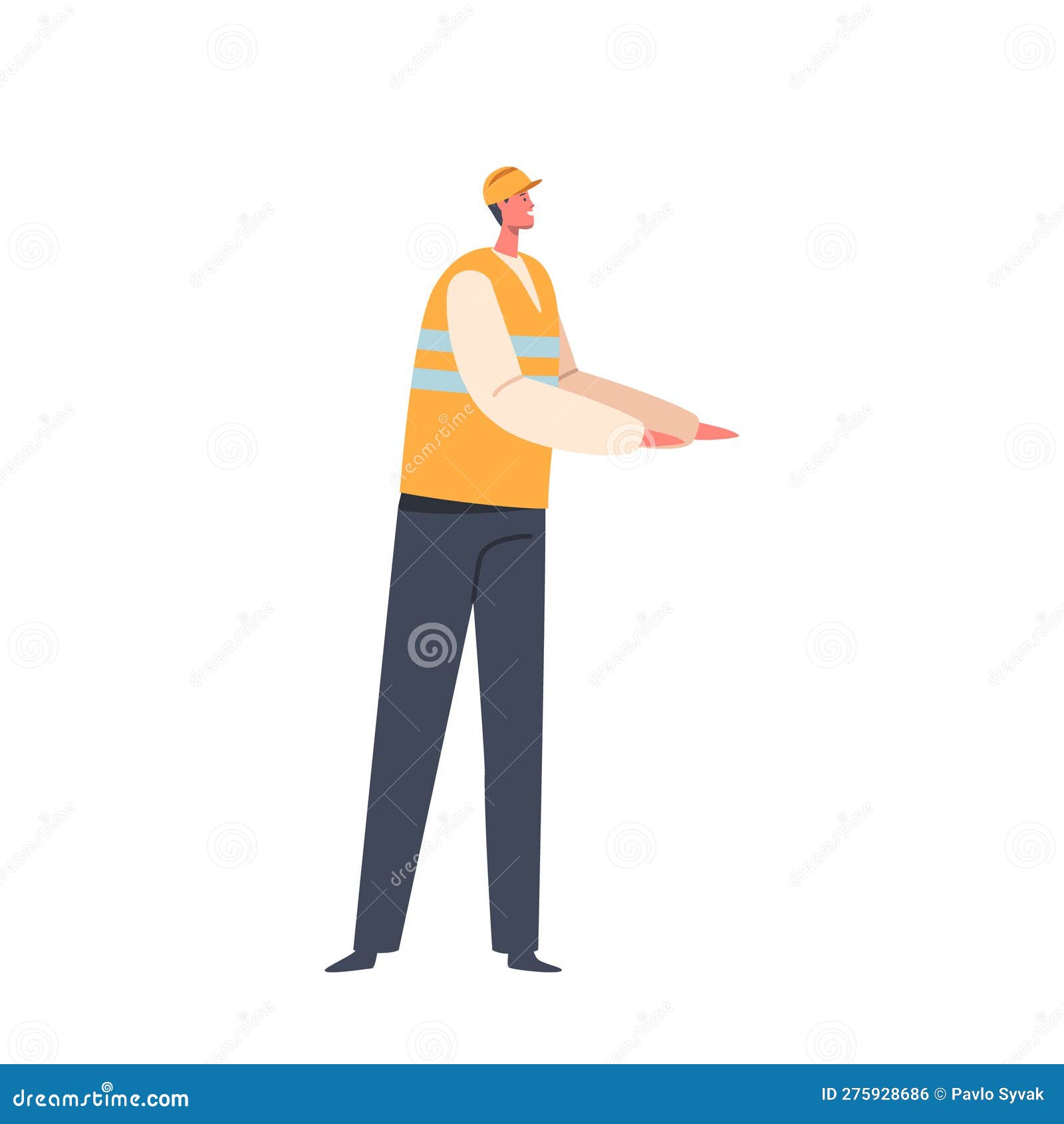 Factory Engineer Male Character Ensures Machinery Operates Efficiently ...