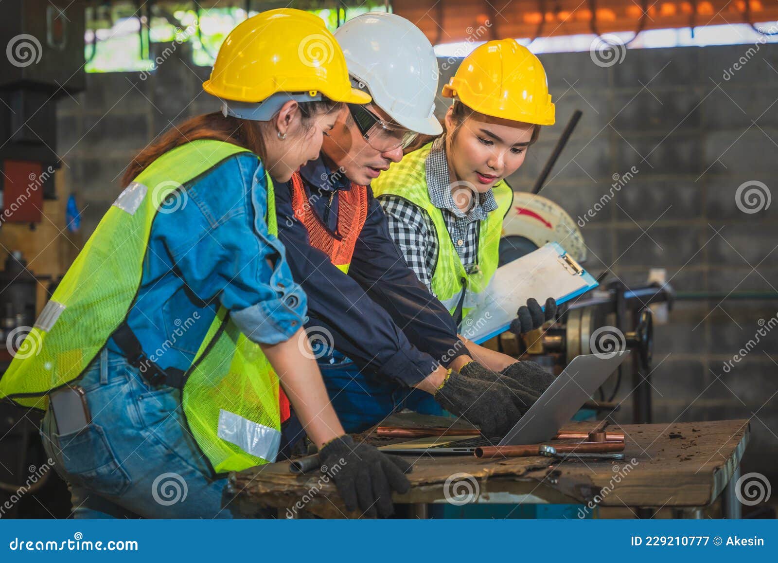 Engineer Foreman Planing for Production Process with Engineer Team in ...