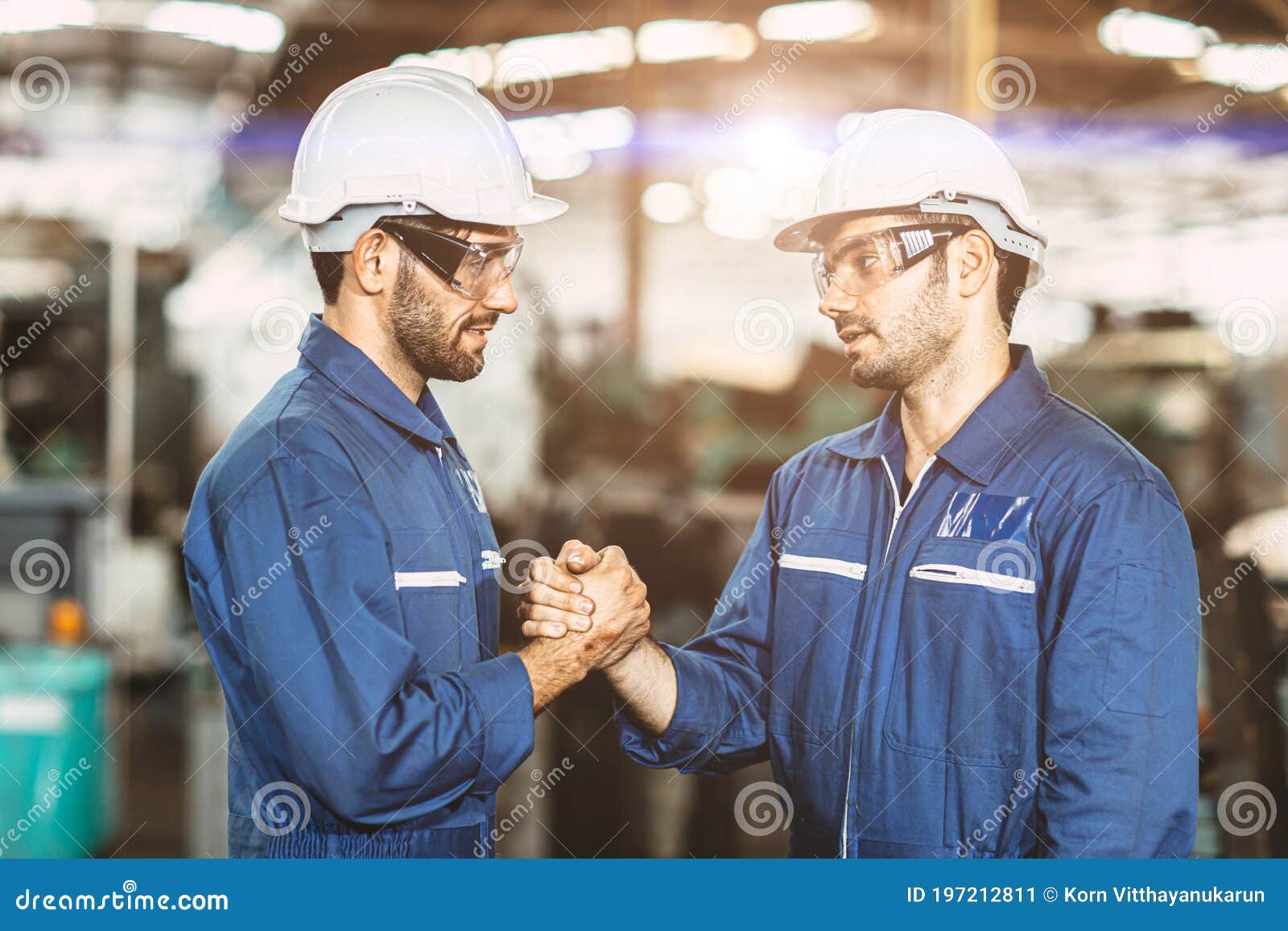 Factory Engineer Team Worker Join Unity Hand in Hand Together Stock ...