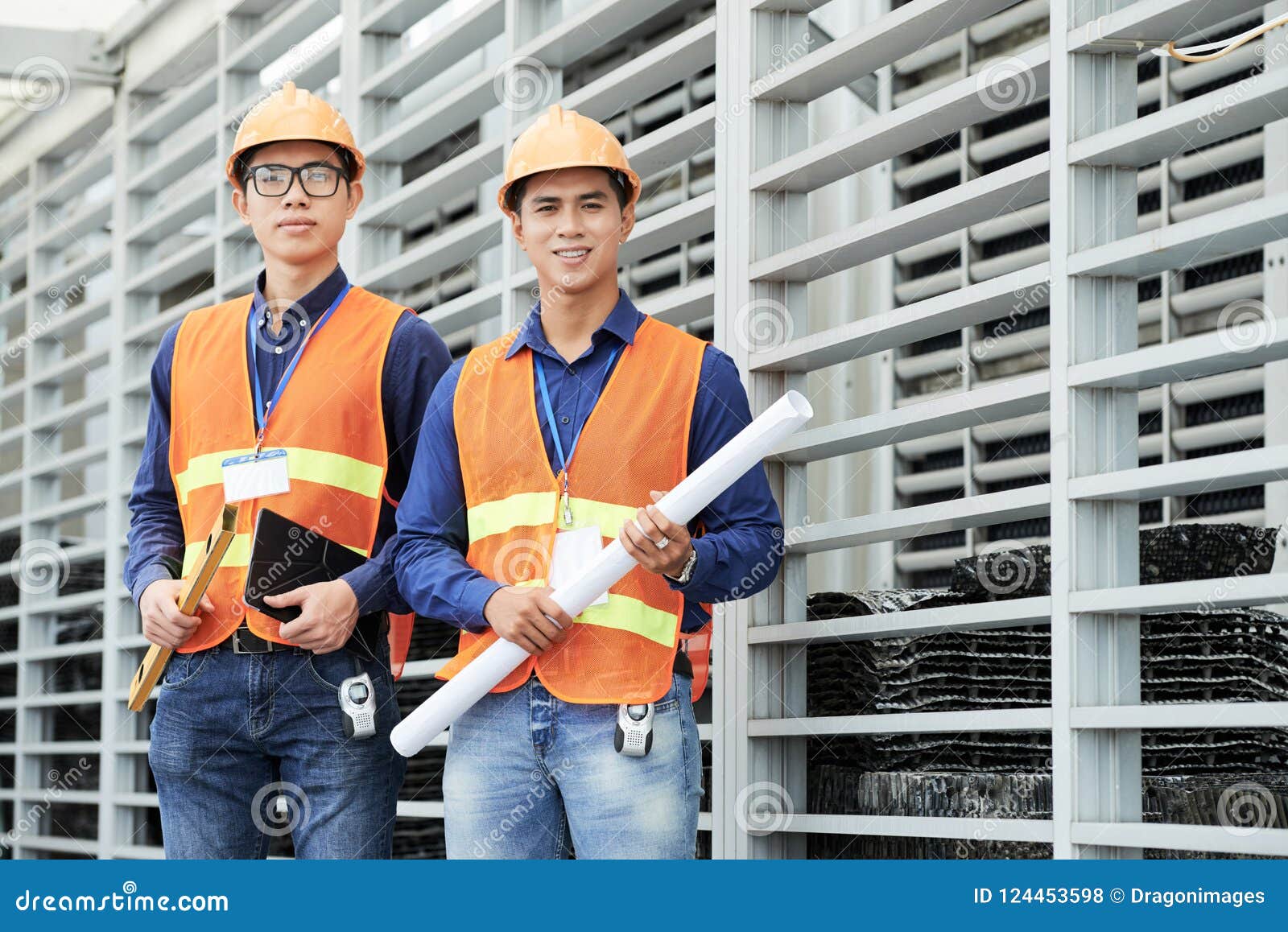 Factory engineers stock photo. Image of site, project - 124453598