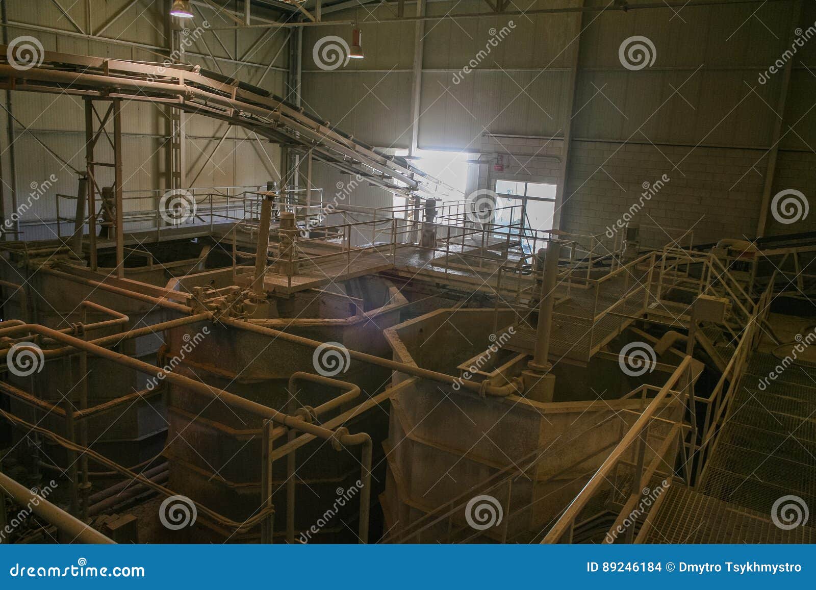 A Factory for the Enrichment of Clay Stock Photo - Image of clouds ...