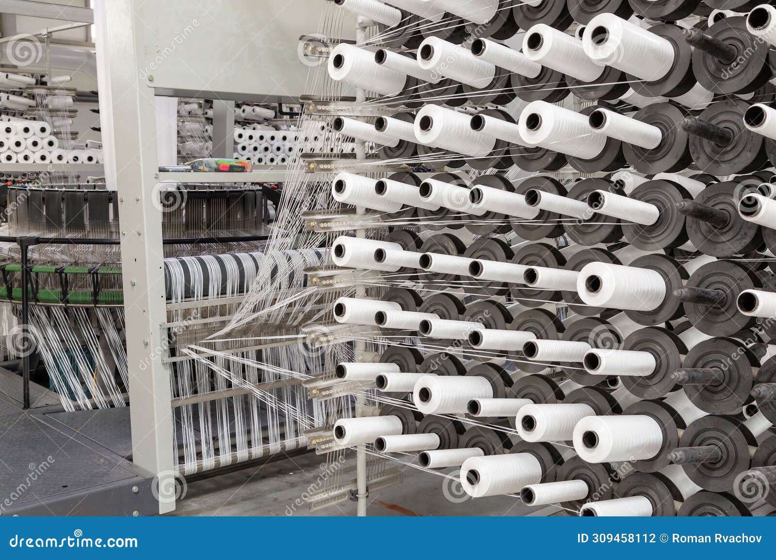 A Range of Equipment with Spools of Polypropylene Threads. Stock Photo ...