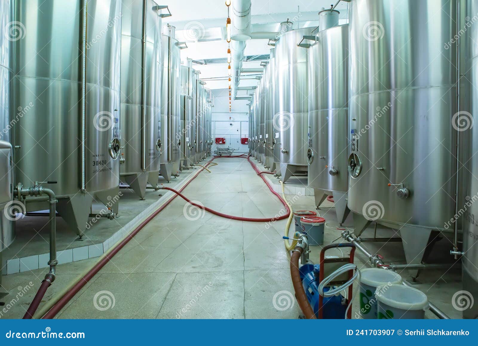 Factory Equipment for the Production of Alcohol Stock Image - Image of ...