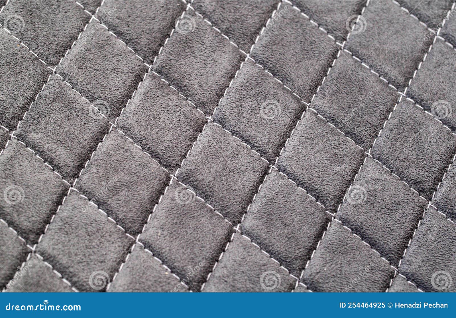 Factory Fabric with Stitched Stitching in the Form of Gray Diamonds ...