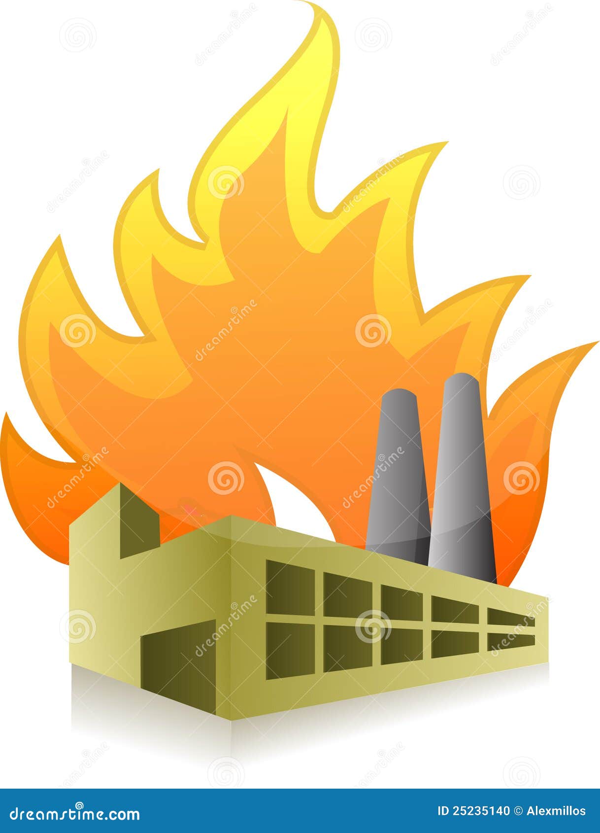 Fire 3D Illustration Of Burning Mystery Hell Frame Isolated On White ...