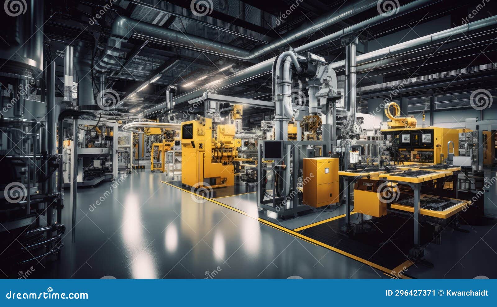 A Factory Floor with Machinery Producing Sleek and Functional Products ...